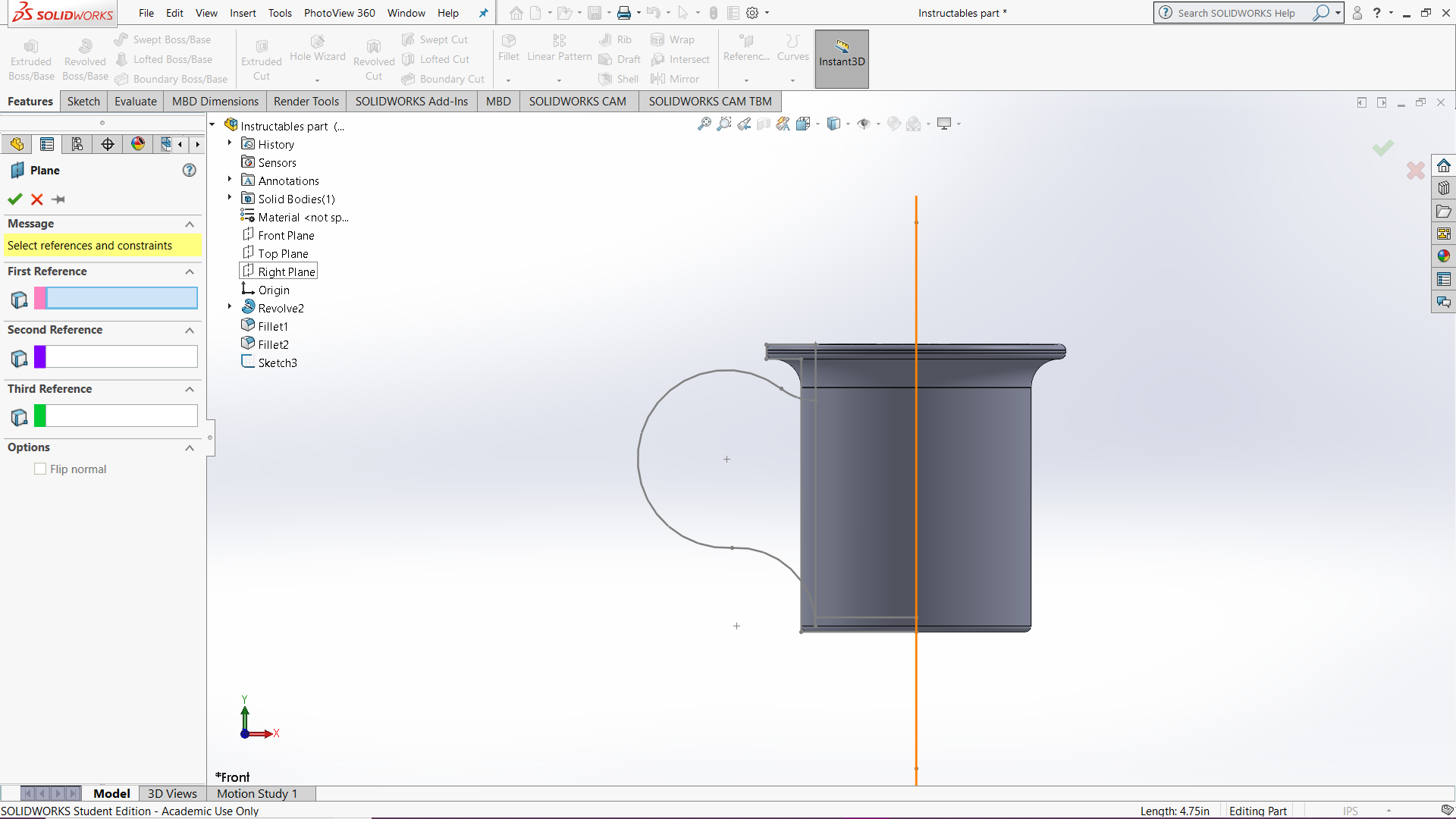 Differentiating Between the Sweep and Loft Commands on Solidworks 2020 ...