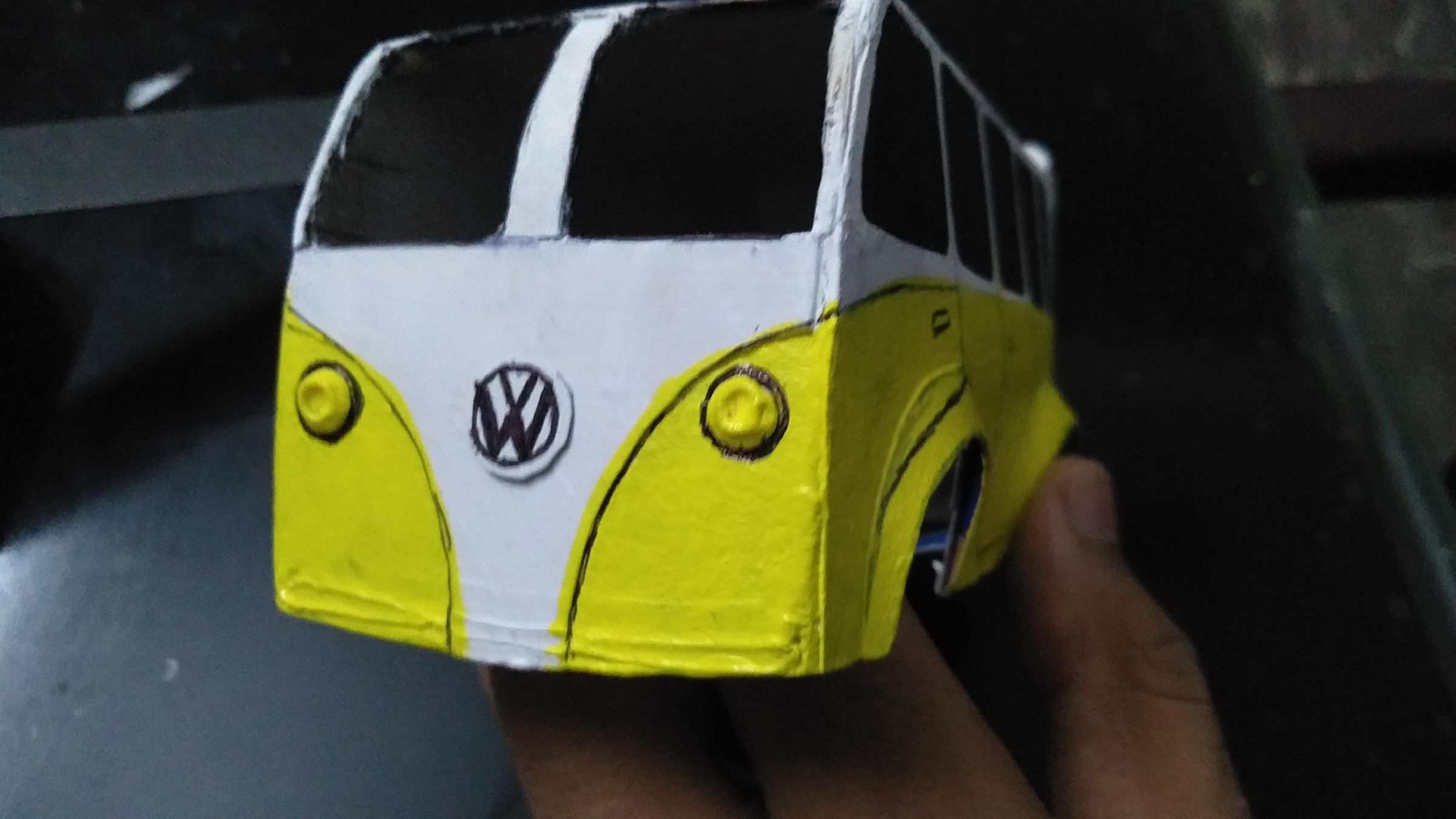 VW Mini Bus Model From Cardboard Box : 7 Steps (with Pictures ...