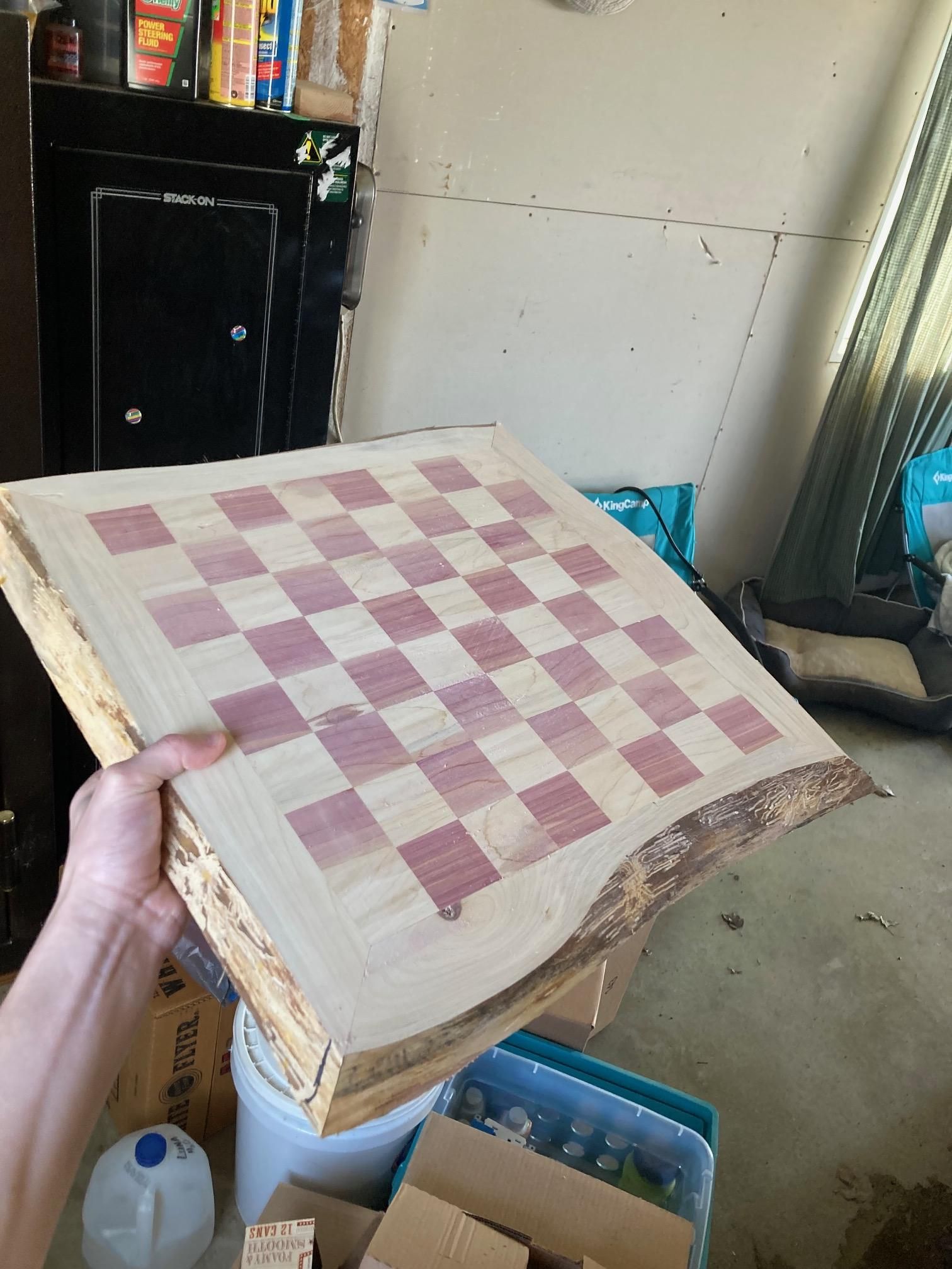 Making a Chessboard With Live Edges and Piece Storage : 20 Steps (with Pictures) - Instructables