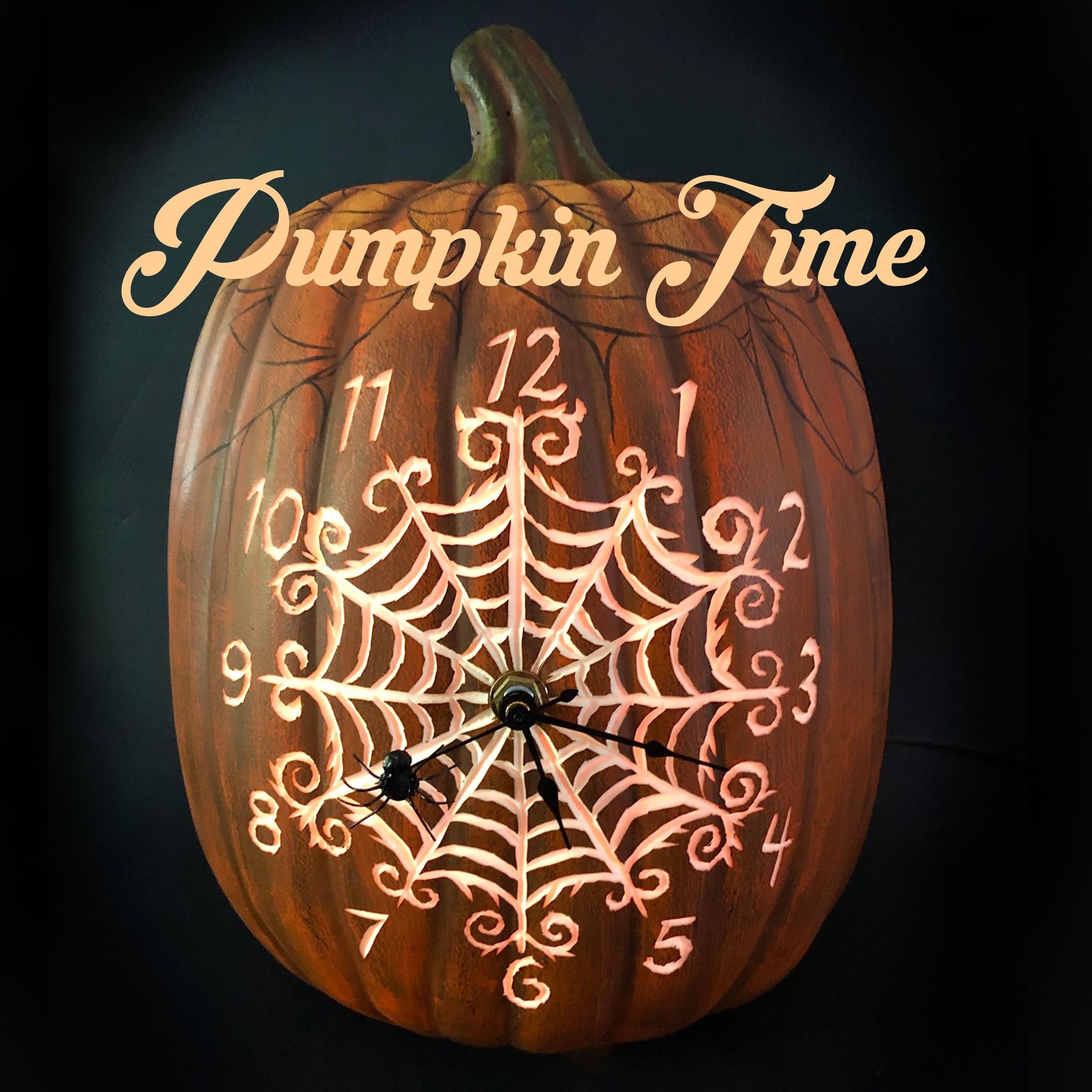 Pumpkin Spider Web Clock : 6 Steps (with Pictures) - Instructables