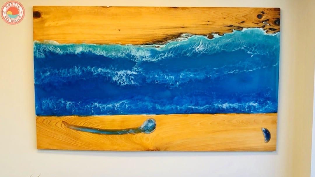 How to Make Epoxy Resin Ocean Art With Waves : 14 Steps (with Pictures ...