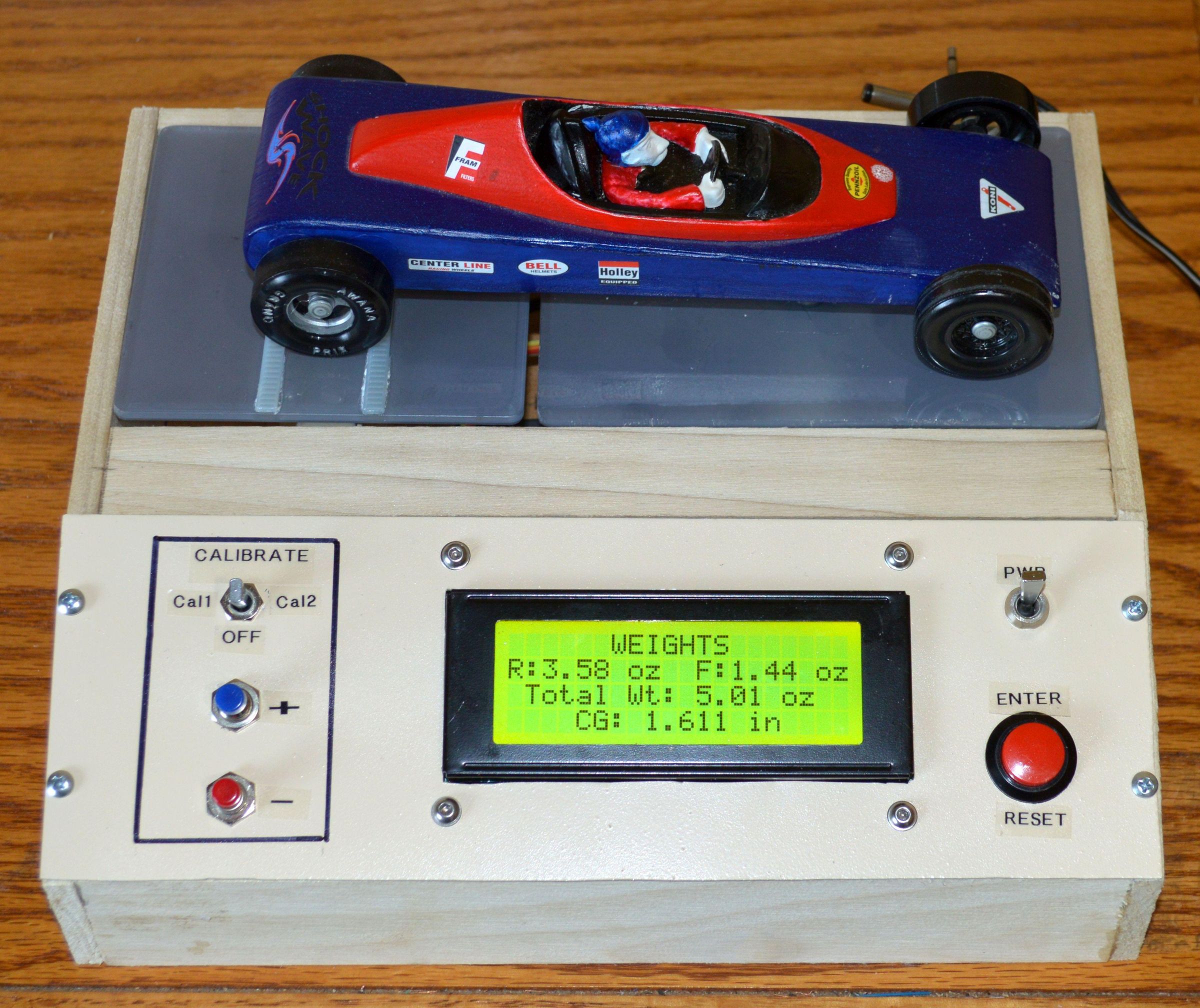 Pinewood Derby Car Scale With Center-of-Gravity (CG) Calculation : 9 ...