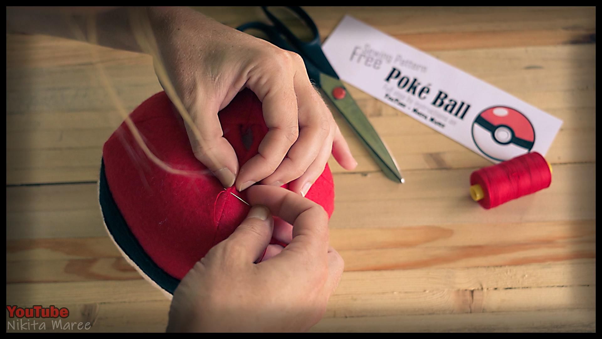 DIY Plushie Poké Ball (with Free Sewing Pattern) : 35 Steps (with ...