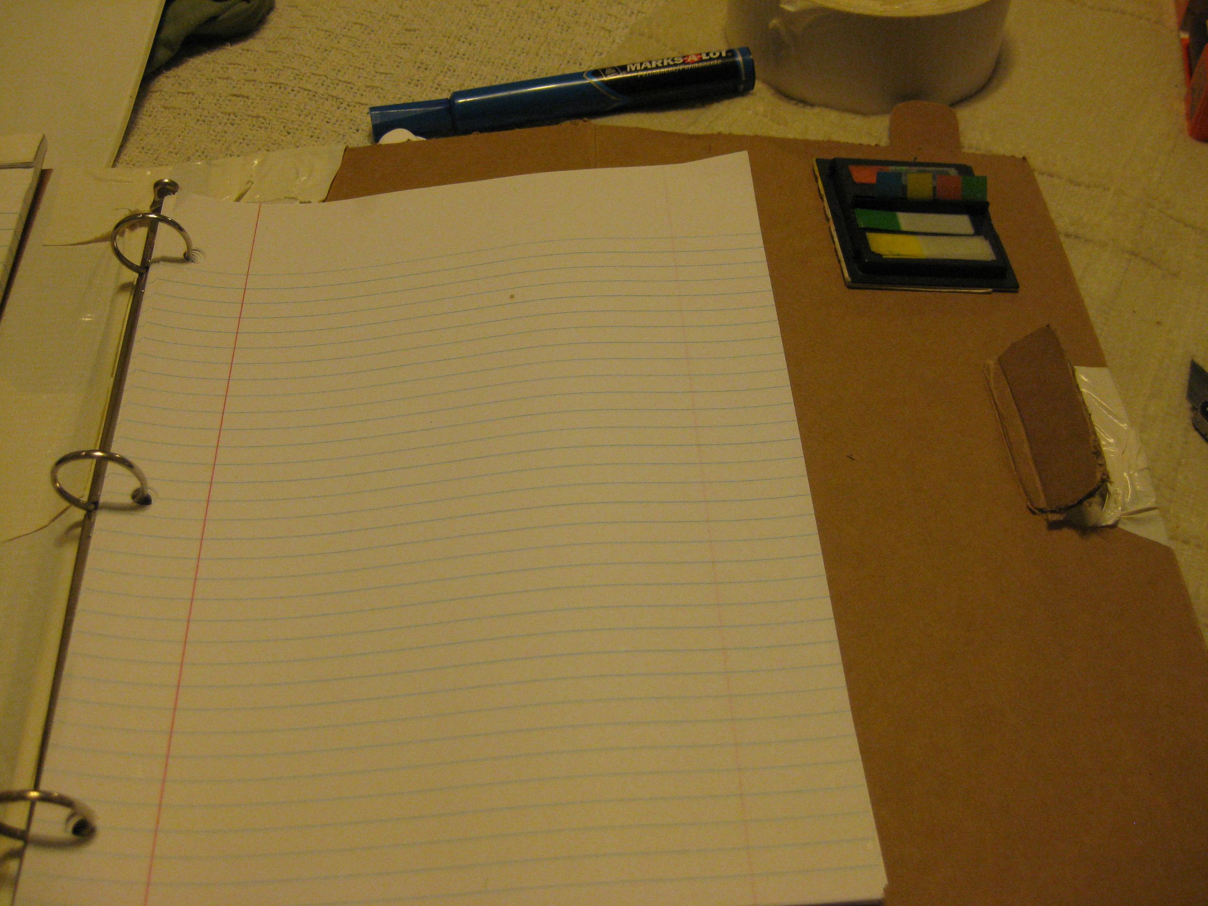GO GREEN - Cardboard Notebook With Office Supplies! : 4 Steps ...
