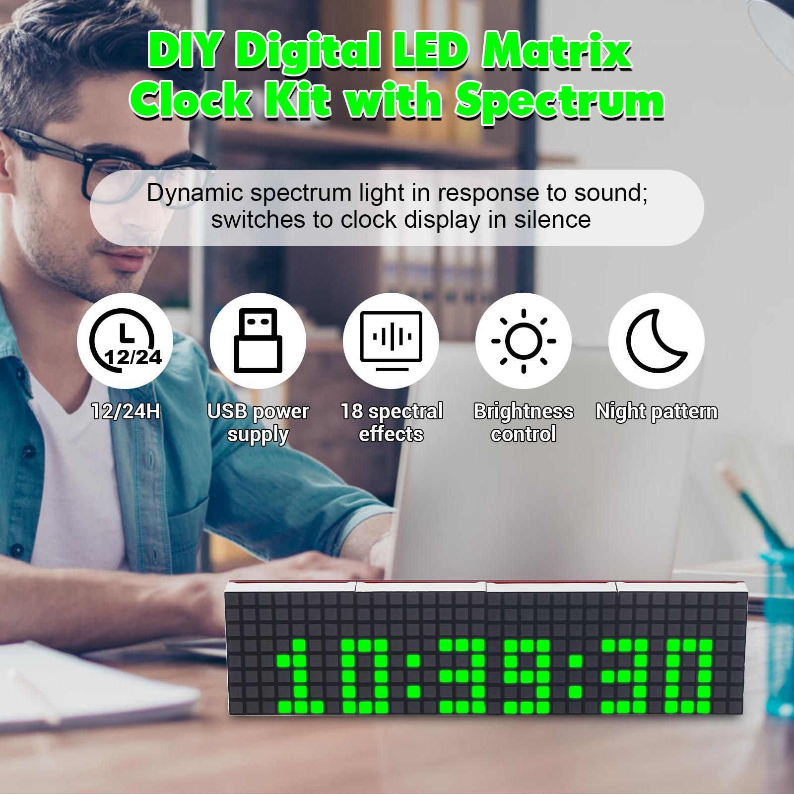 DIY Digital Clock Soldering Kit With Spectrum : 16 Steps - Instructables