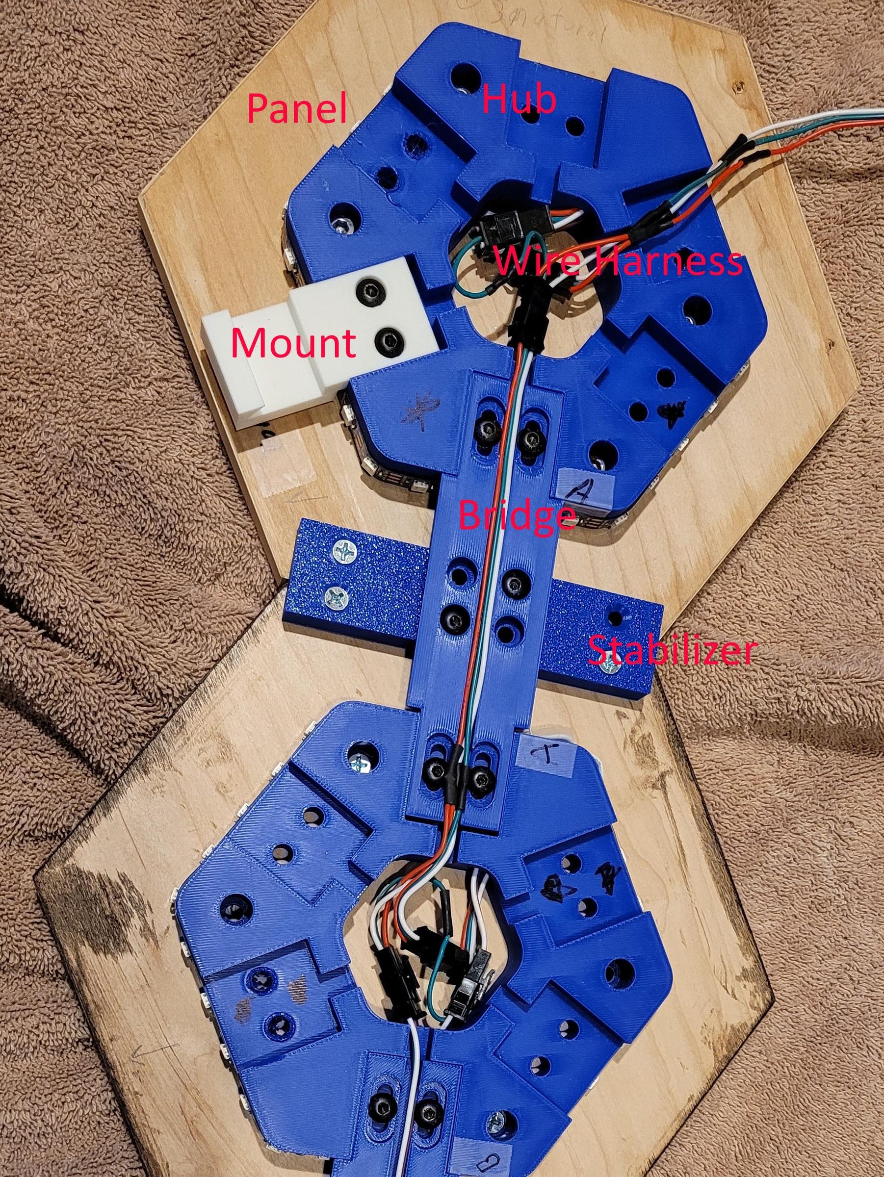 Wooden Hexagon Backlit Panels W/Animated LED Strips : 6 Steps (with ...