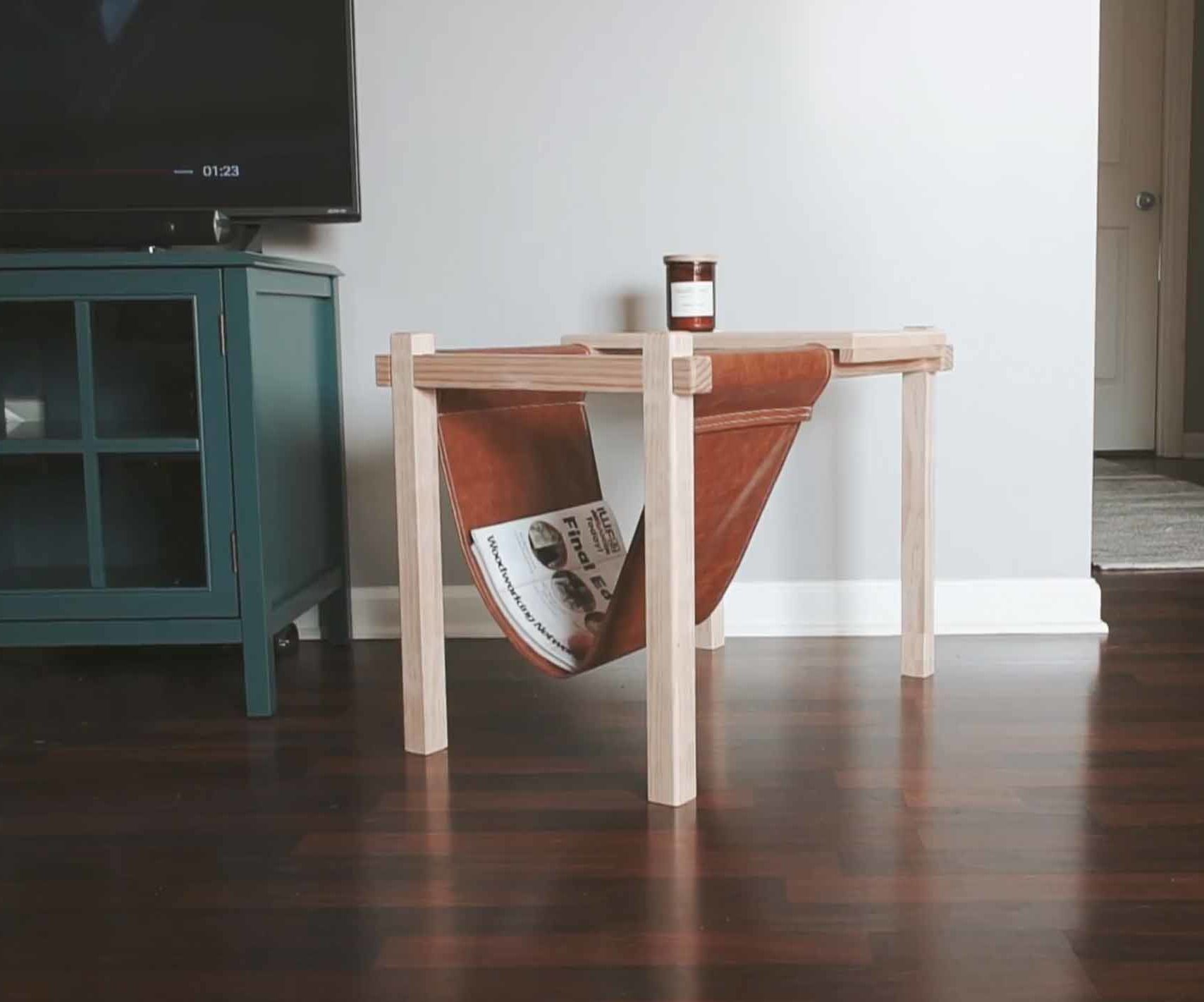 DIY Side Tables With Fabric Magazine Rack : 8 Steps (with Pictures ...