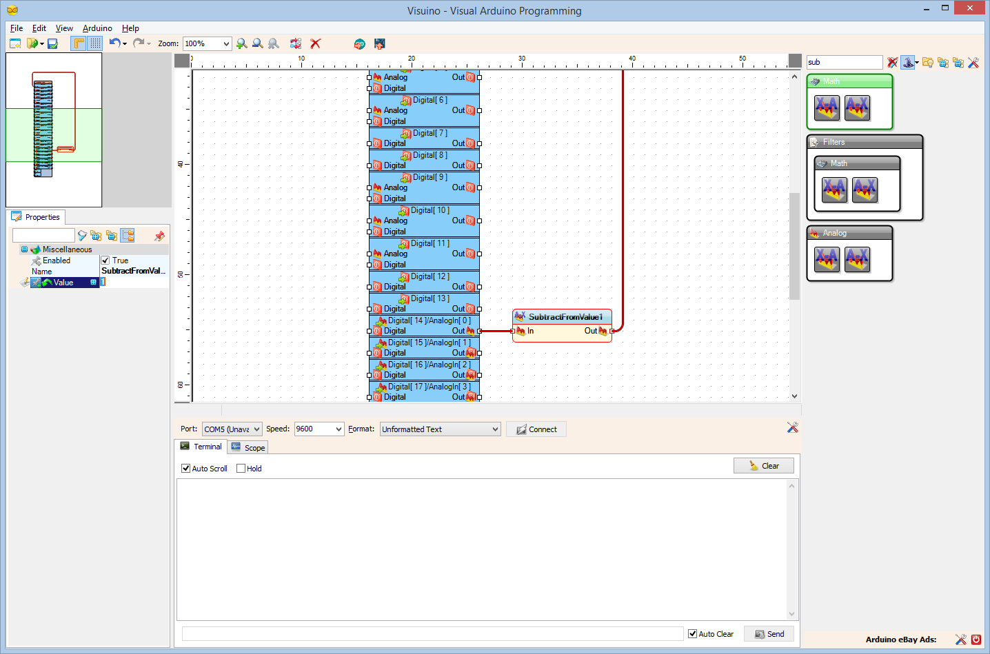 Arduino Nano: Using Passive Photo Resistor Sensor With Visuino : 11 ...