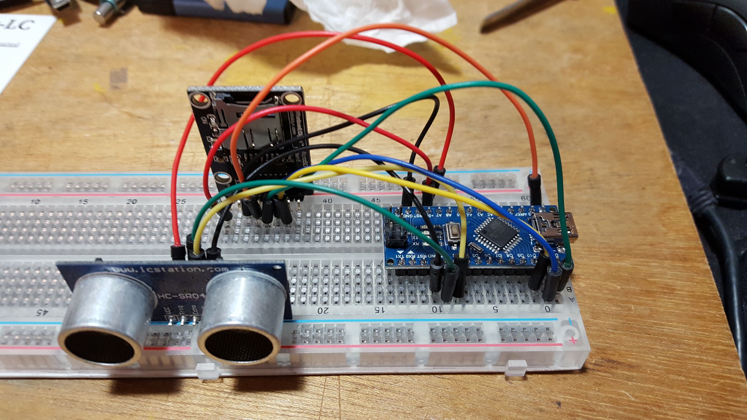 Arduino Nano: Measure Distance With Ultrasonic Ranger and Log It to ...
