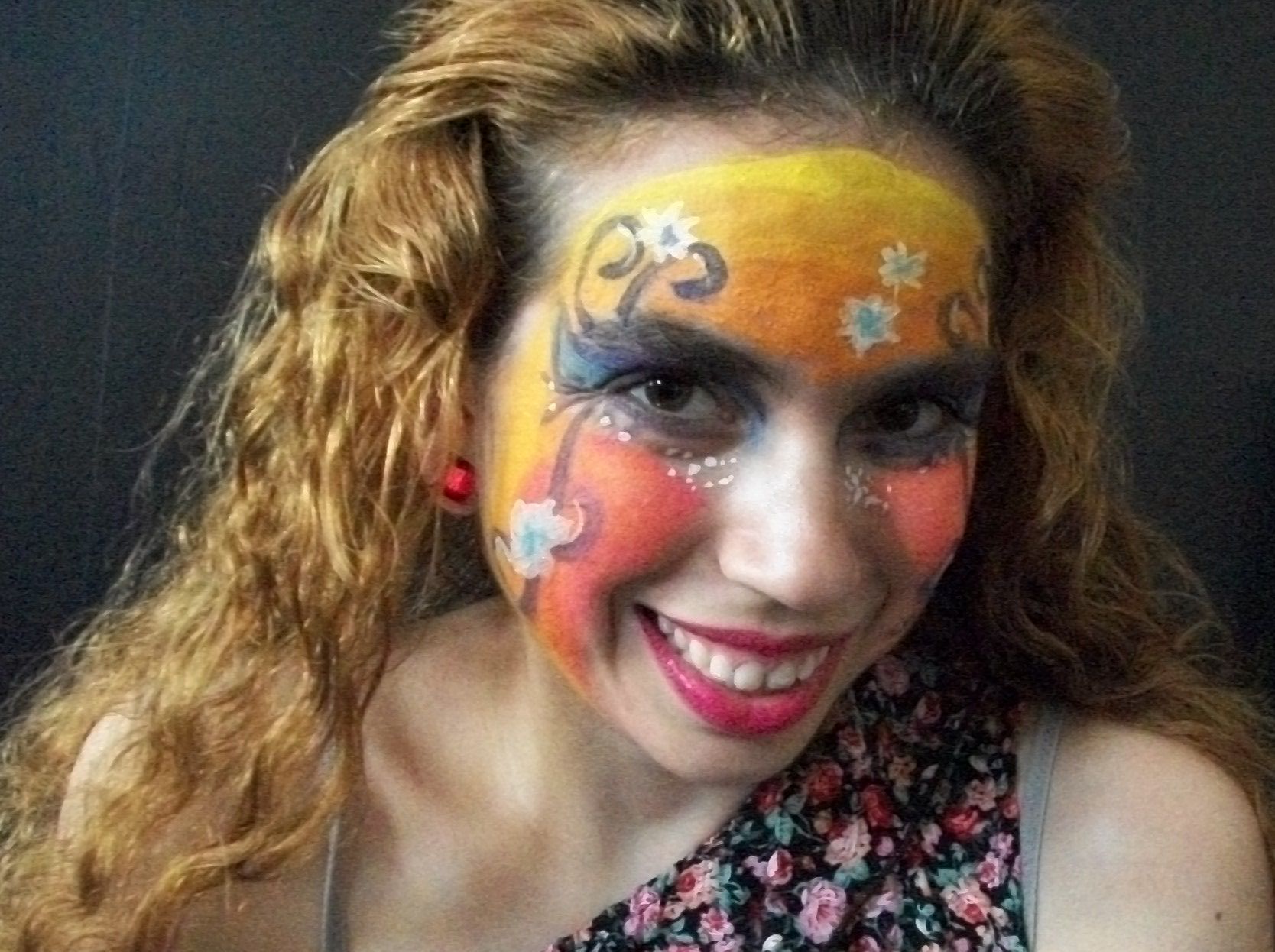 Hippie Face Paint Flower