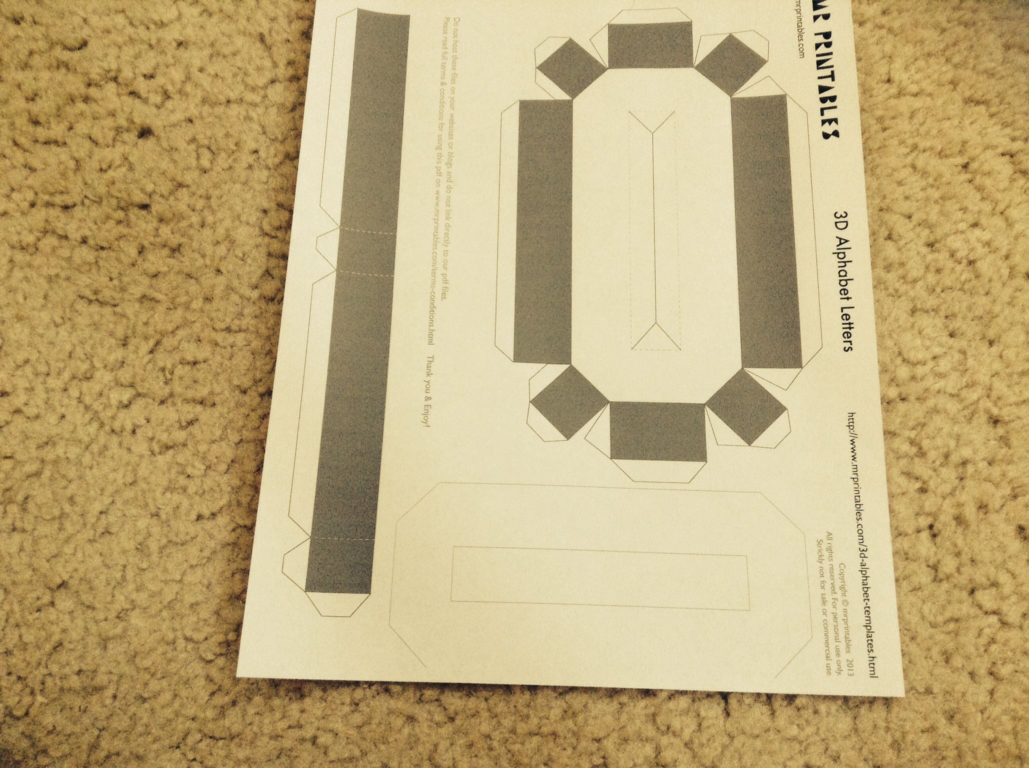 Cut Out 3d Alphabet Letters Template | informacionpublica.svet.gob.gt