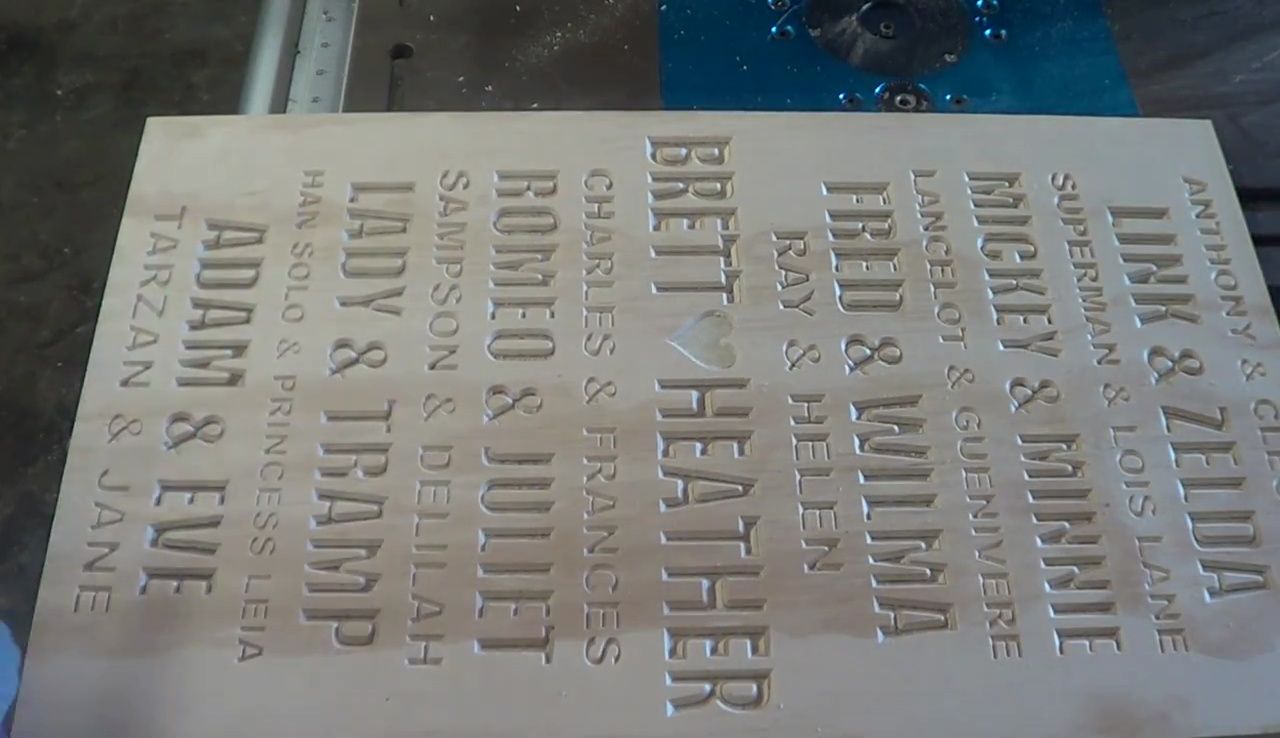 CNC Wedding Names Sign : 10 Steps (with Pictures) - Instructables