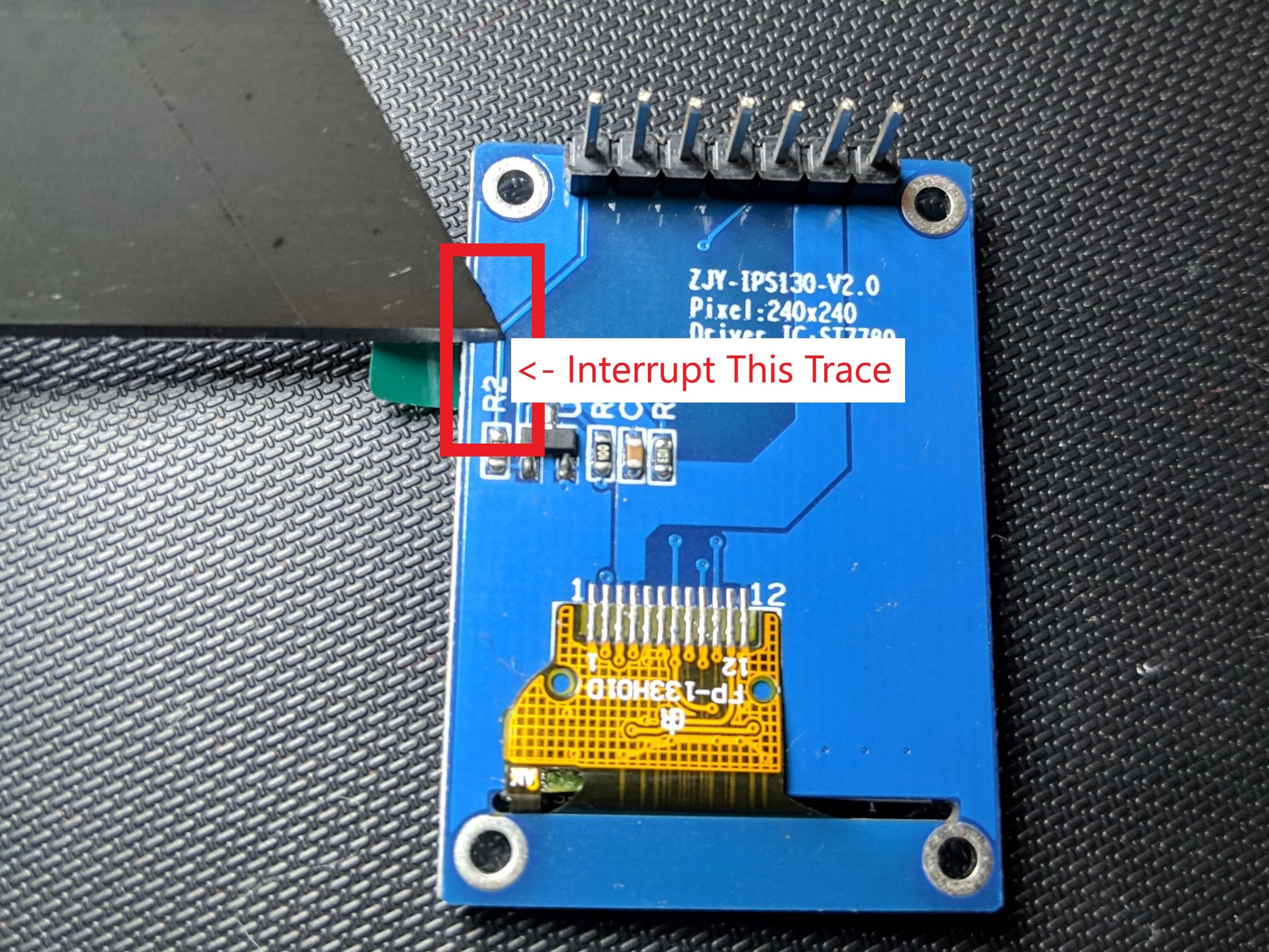 Adding CS Pin to ST7789 1.3" IPS LCD : 5 Steps - Instructables
