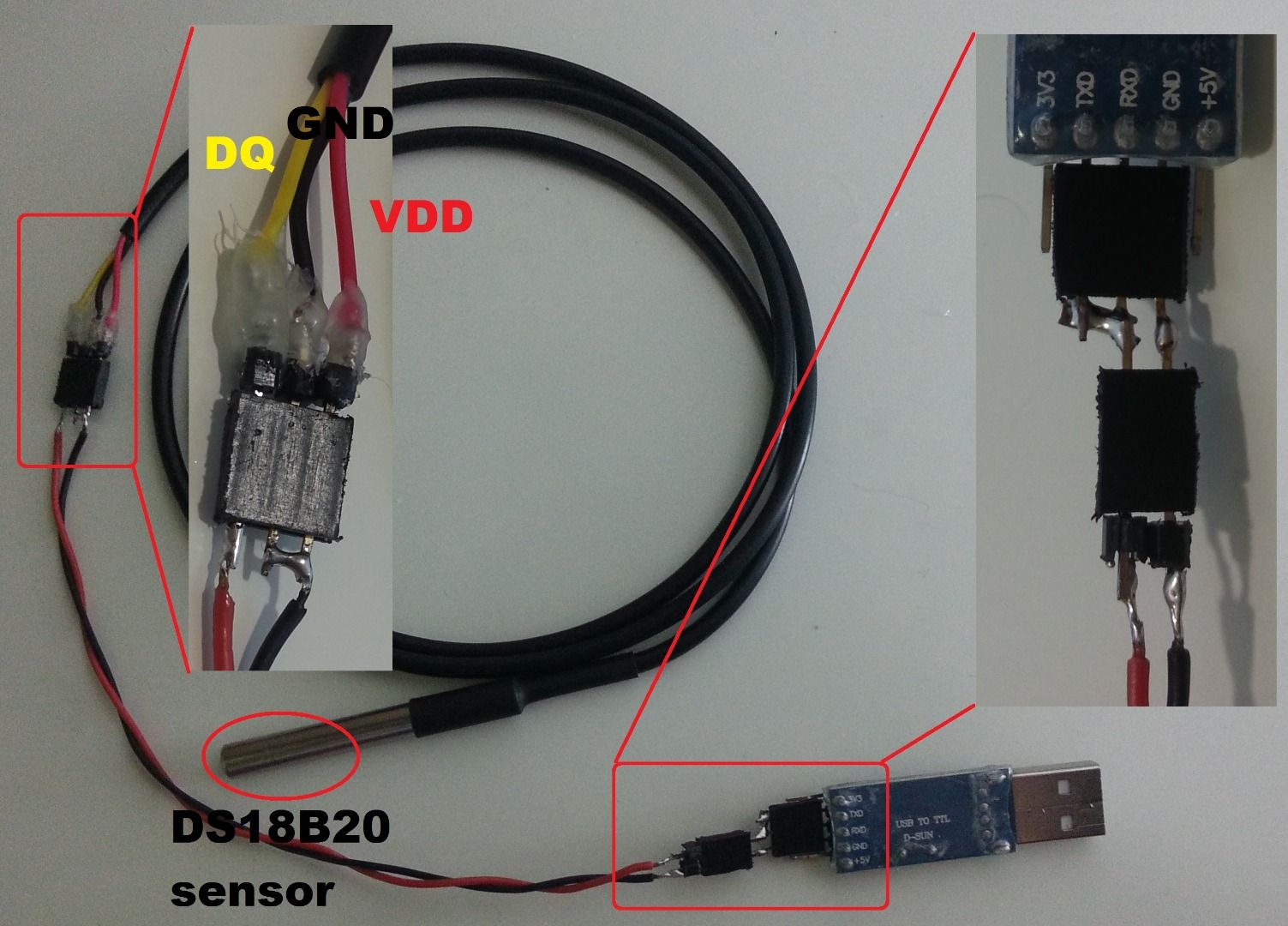 Quick Digital Thermometer Using Cheap USB to TTL Converter and DS18B20 - WITHOUT Arduino or ...