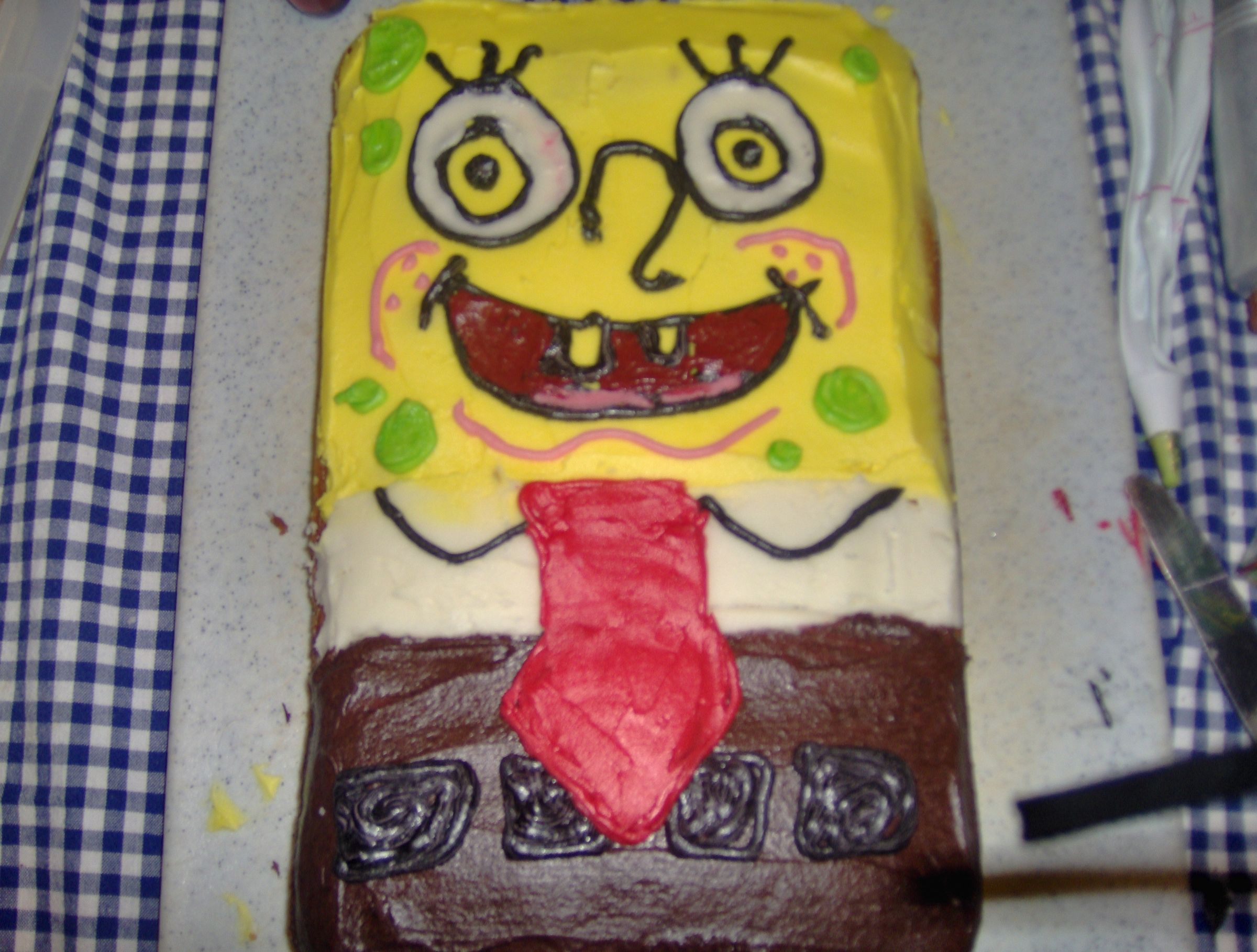 Spongebob Cake : 11 Steps (with Pictures) - Instructables