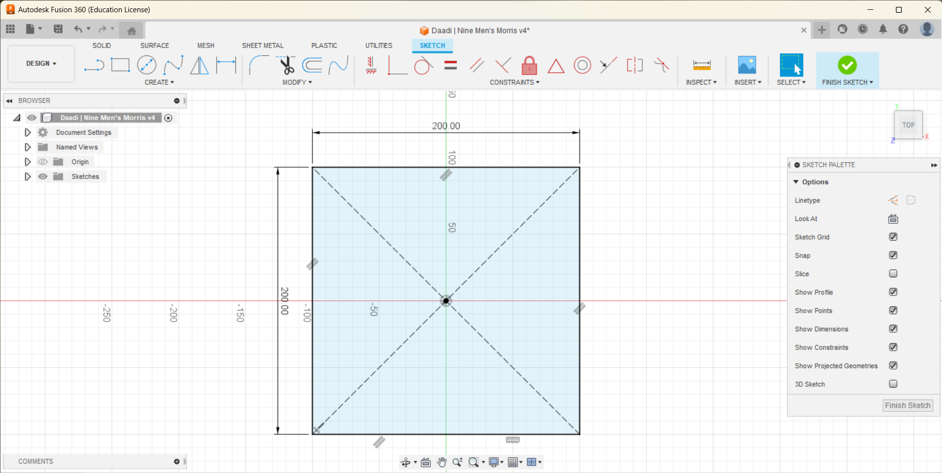 How to Design 9 Mens Morris Game in Fusion 360 : 10 Steps (with ...