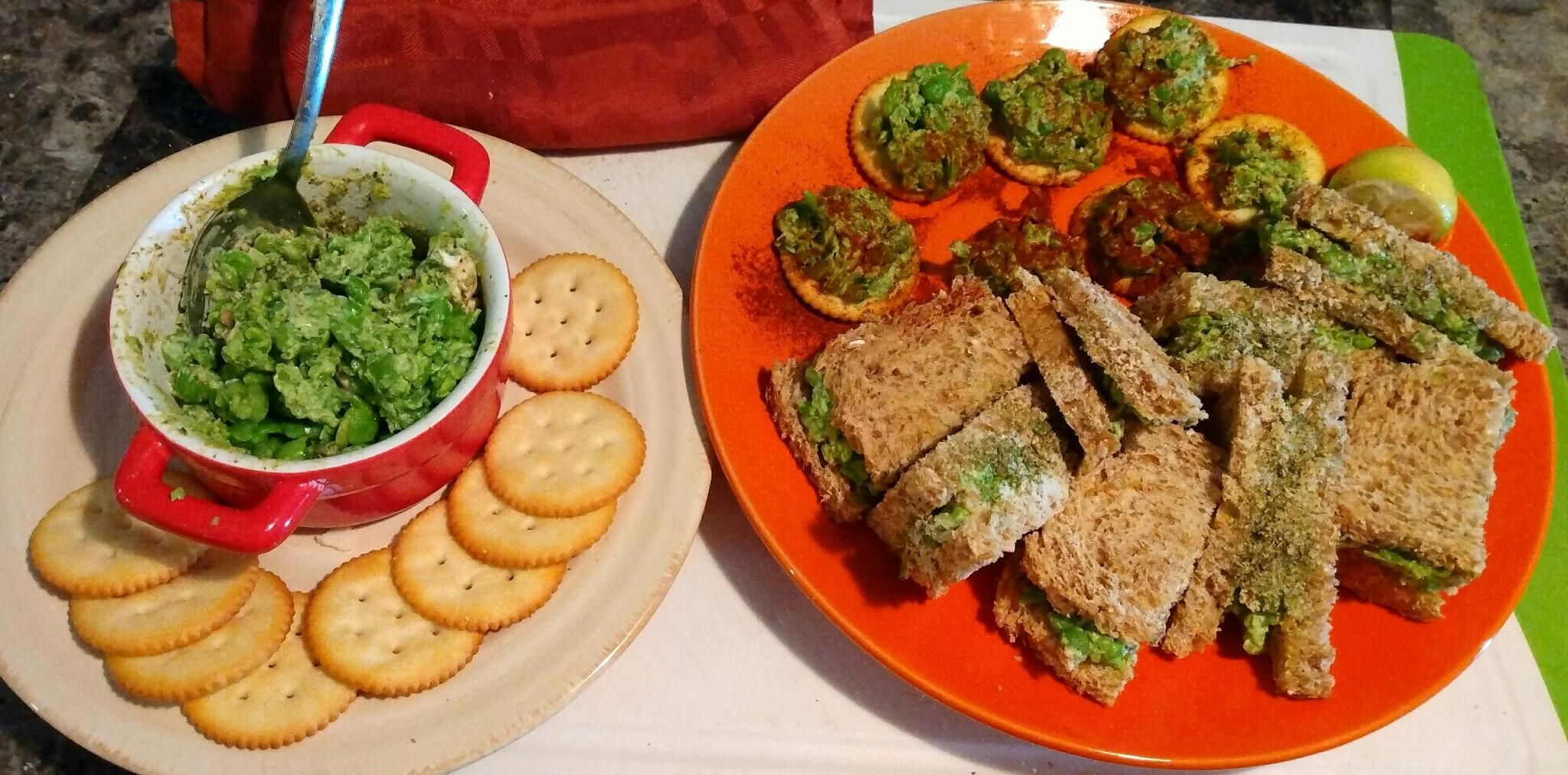 (LICKETY-SPLIT) PEA DIP FINGER SANDWICHES / HORS D'OEUVRES : 5 Steps ...