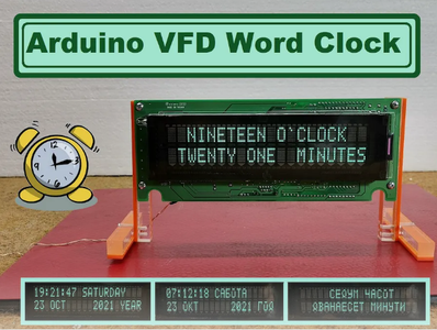 DIY Arduino Word Clock on Unknown Serial VFD Display : 7 Steps - Instructables