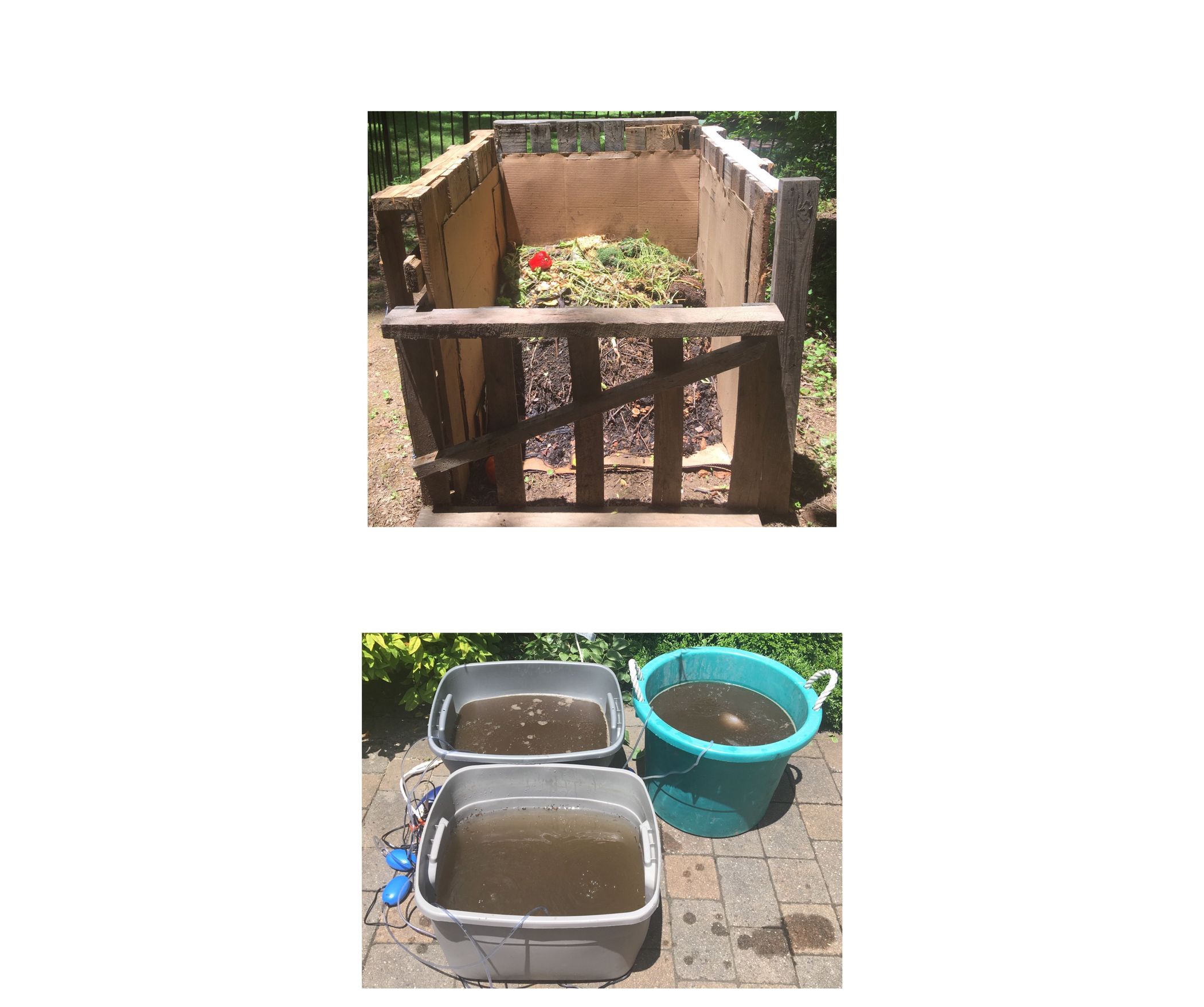 Compost Tea Fertilizer Brewer and Pallet Compost Bin (with Pictures ...
