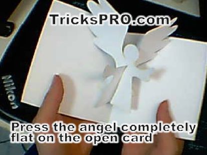 How to Make POP-UP Card for Christmas - Angel POP-UP Card : 4 Steps ...