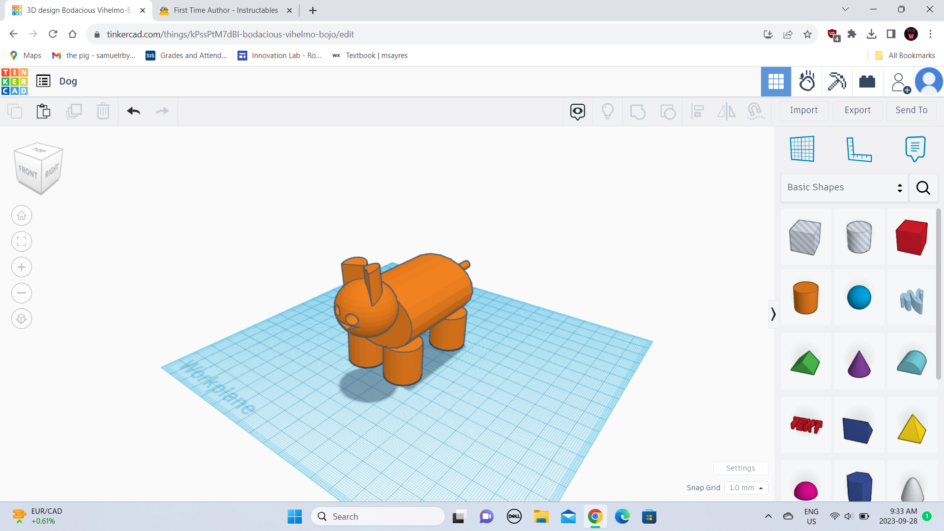 How to Make a Dog in Tinkercad : 21 Steps - Instructables