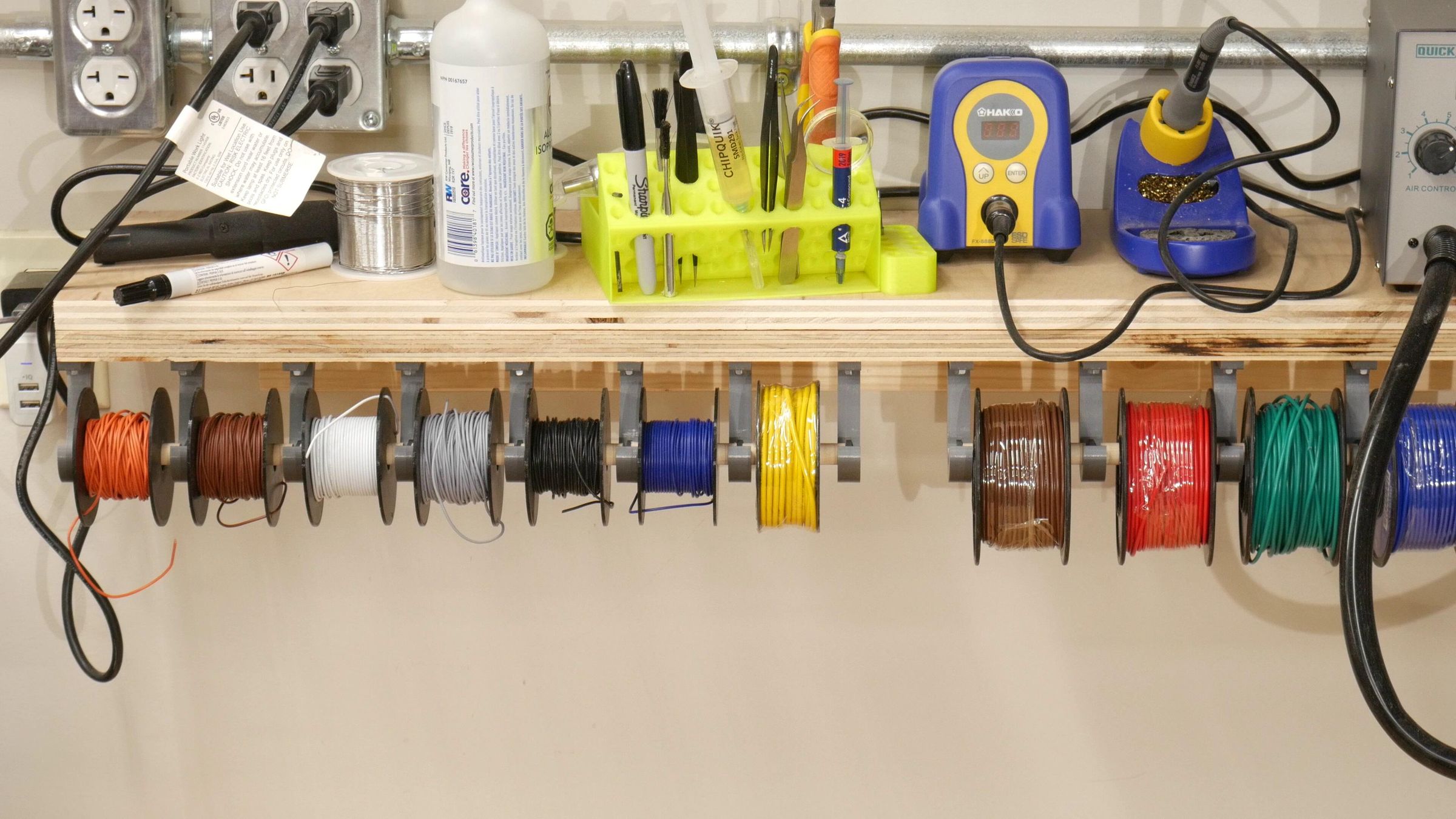 Ultimate Wire Spool Hanger With Removable Spools : 4 Steps (with ...