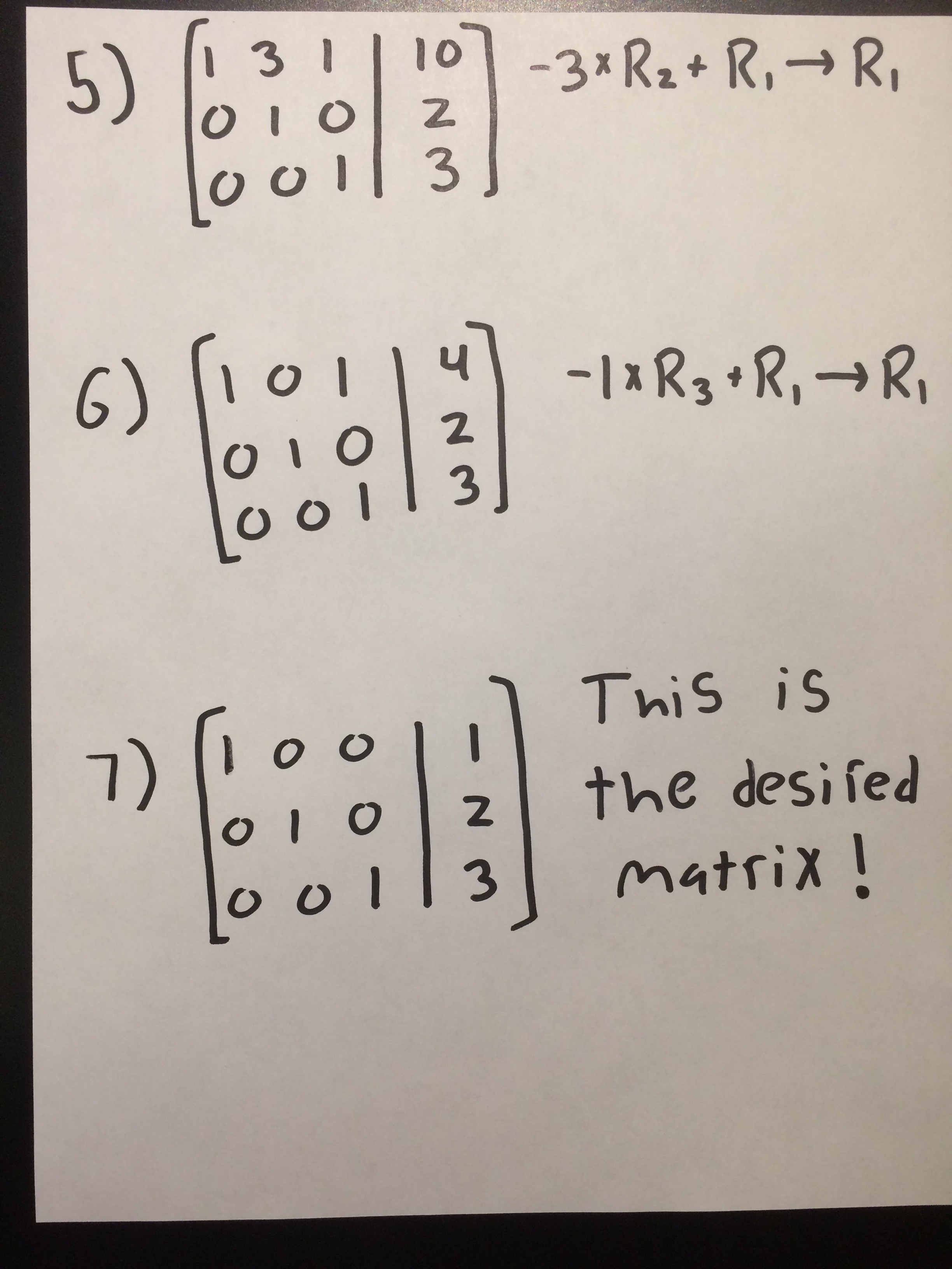 Solving a 3 by 3 System of Equations Using Matrices : 5 Steps ...