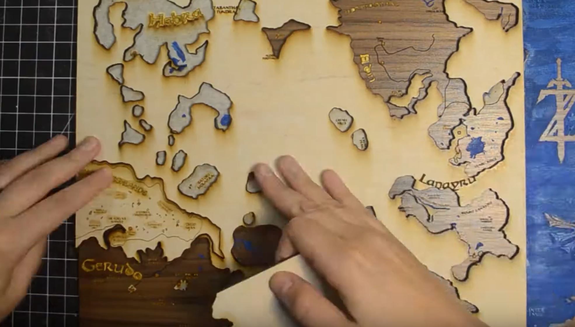 Multi-layer Map of Hyrule - Laser Engraved and Painted : 6 Steps (with ...