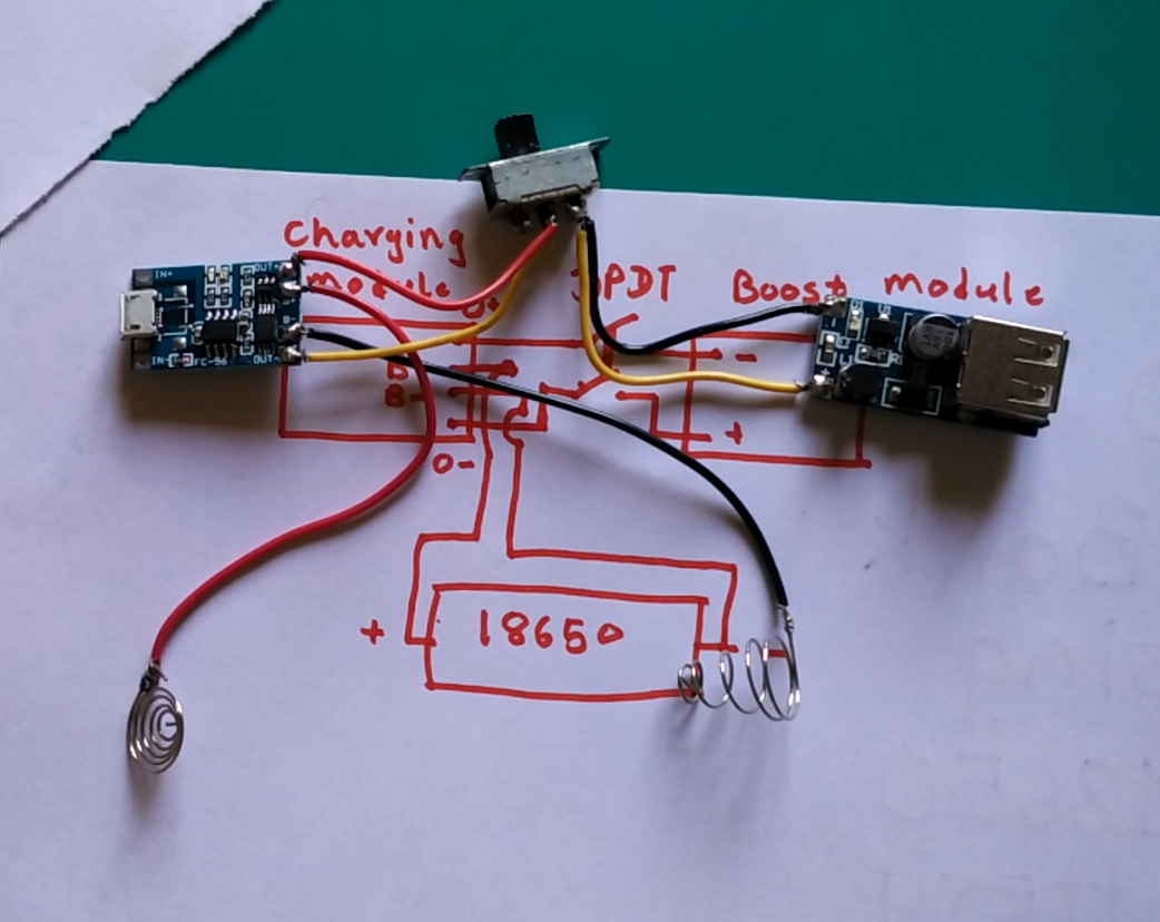 Homemade DIY Power Bank Using 18650 Battery : 5 Steps - Instructables