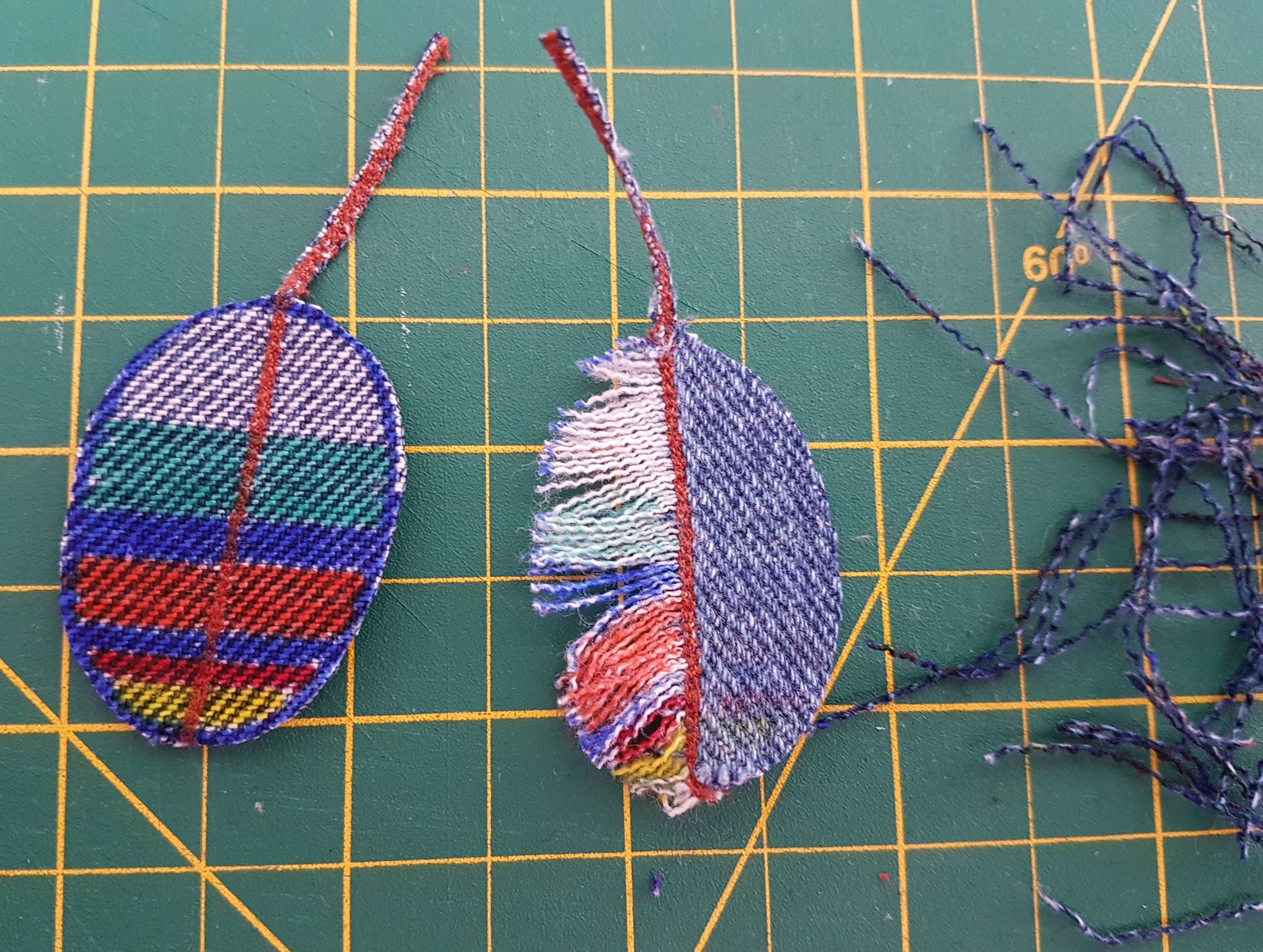 Denim Feather Earrings and Necklace : 16 Steps (with Pictures ...