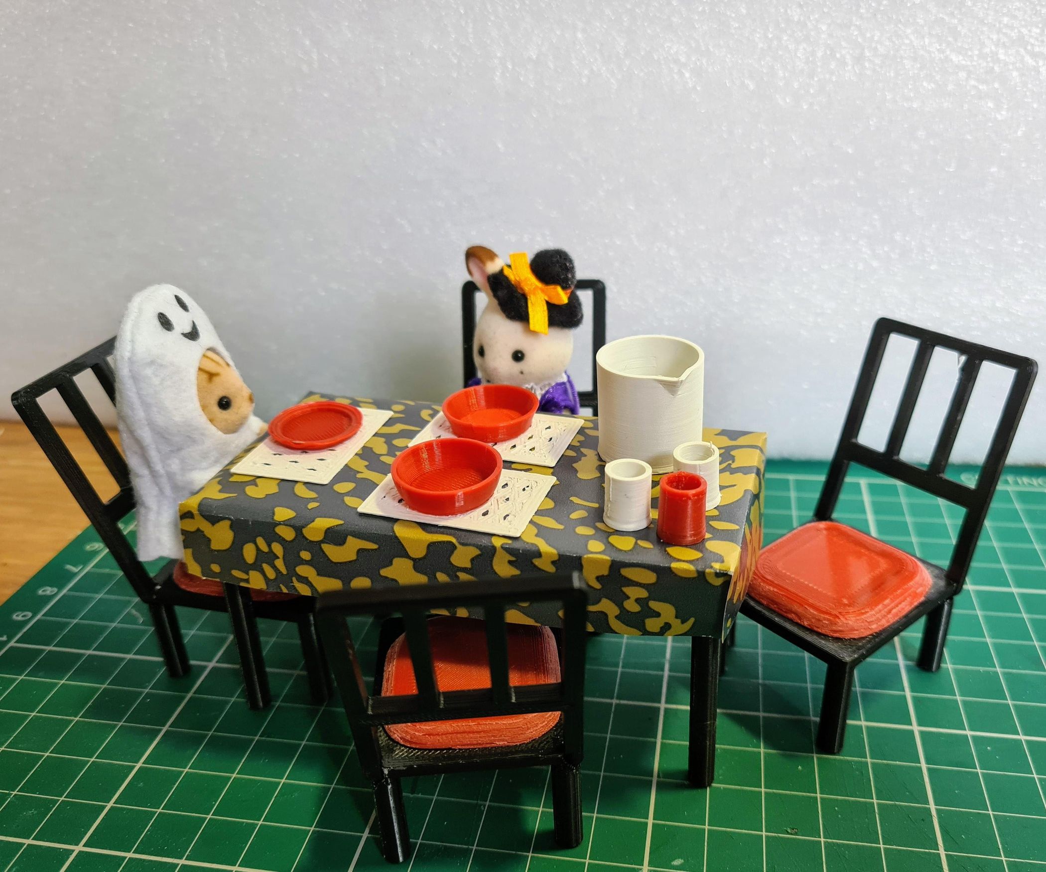 Sylvanian Sized Dining Set (Tinkercad & 3D Printing Tutorial) : 12 ...