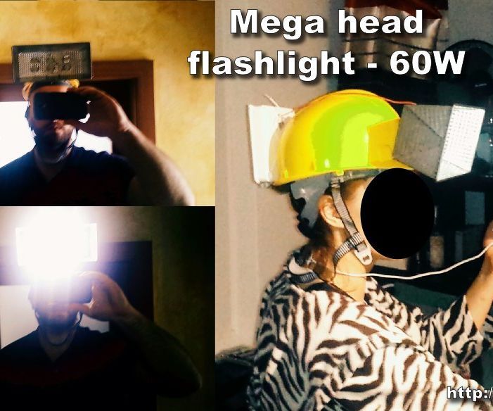 DIY Mega Head Flashlight With 6x10W LEDs : 7 Steps (with Pictures ...