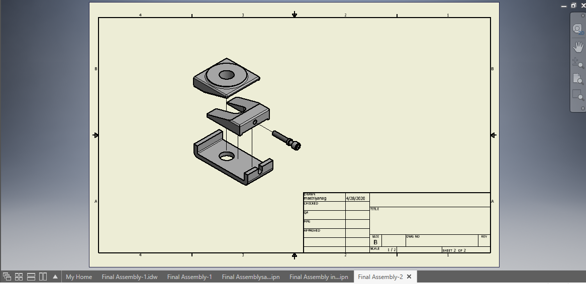 TAD 330- Making Isometric & Exploded Assembly View Drawings : 31 Steps ...