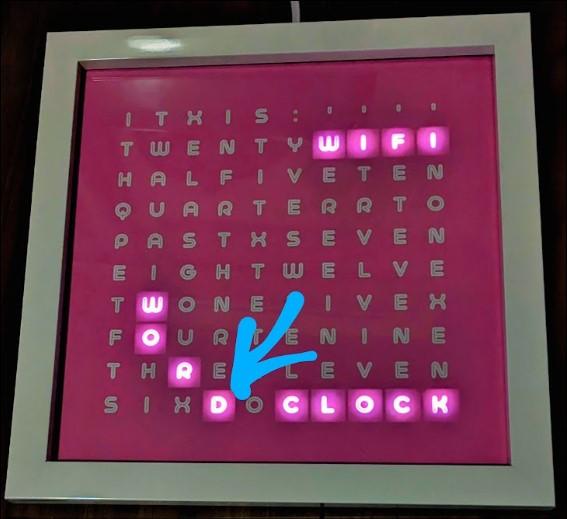 WordClock Made With a Single LED Strip : 10 Steps (with Pictures ...