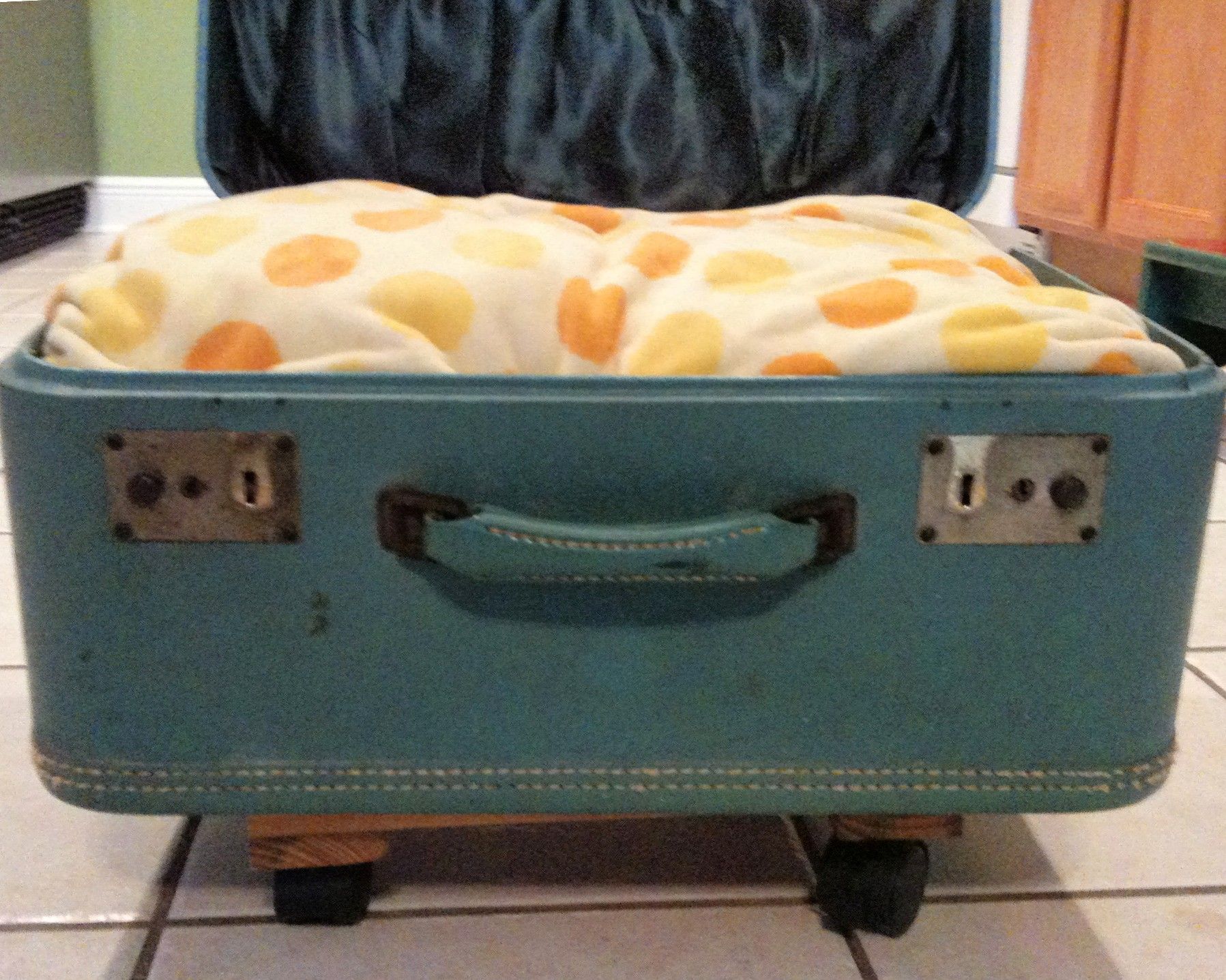 Pet Bed From a Vintage Suitcase in 5 Minutes! : 4 Steps - Instructables