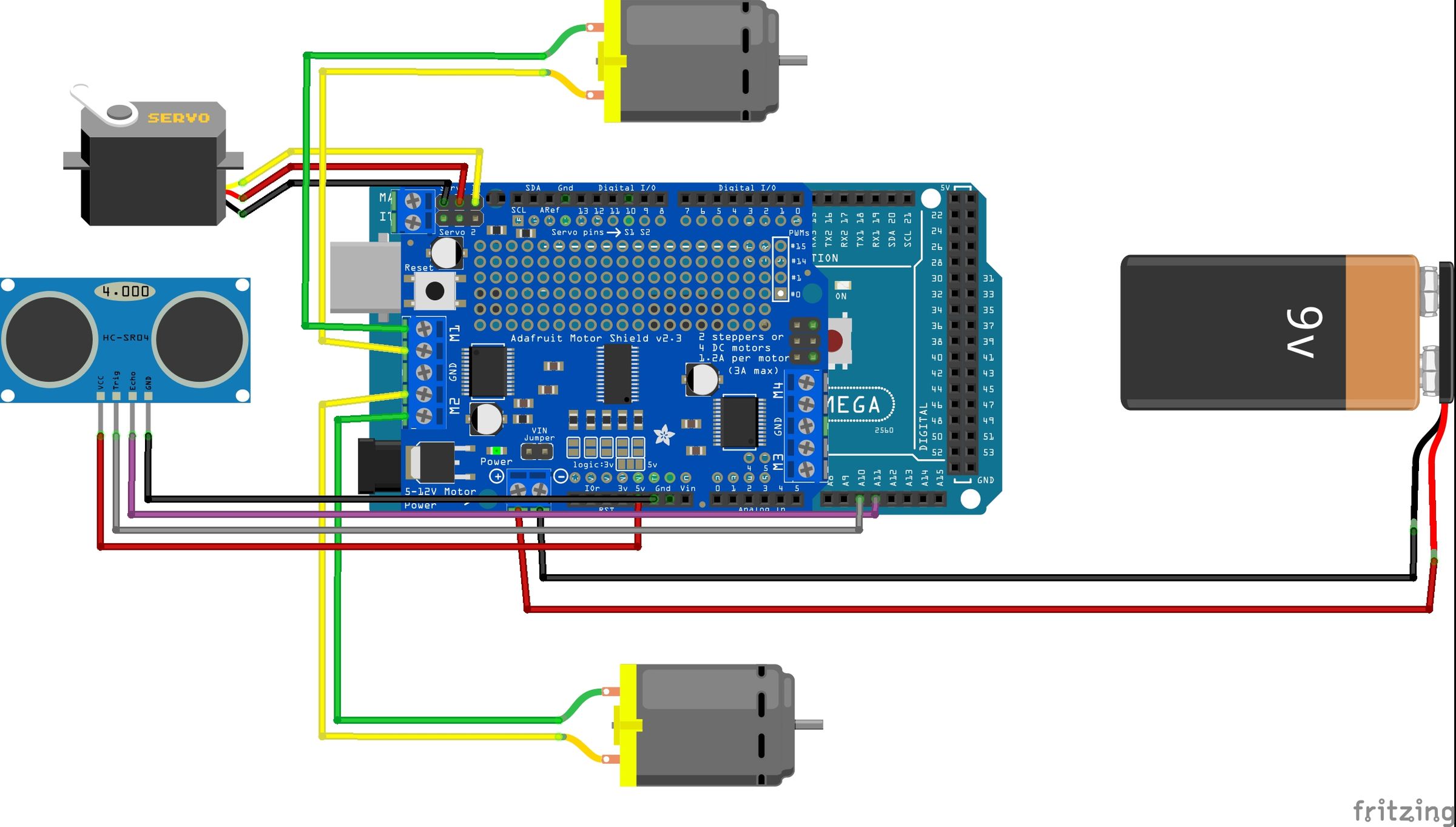 Obstacle Avoiding Robot Using Ultrasonic Sensor : 8 Steps (with ...