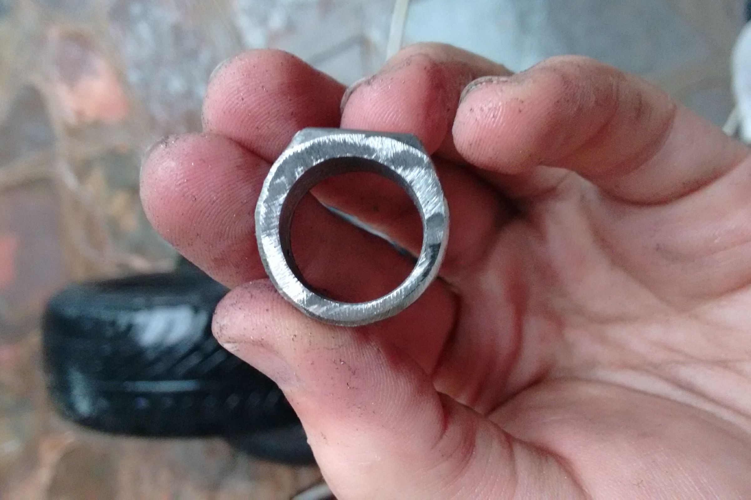 Steel Nut to Signet Ring : 4 Steps (with Pictures) - Instructables