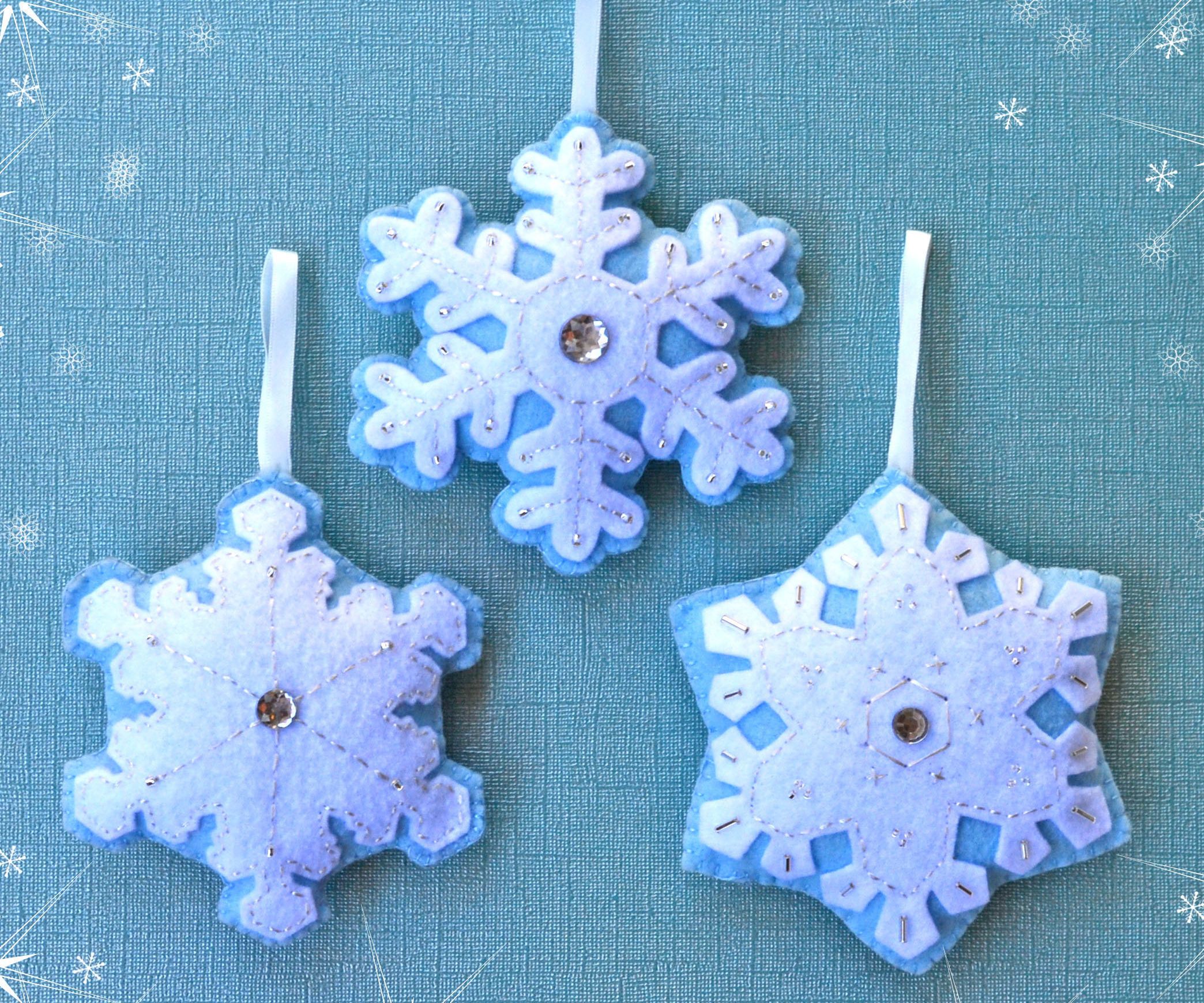 Felt Snowflake Ornaments : 11 Steps (with Pictures) - Instructables
