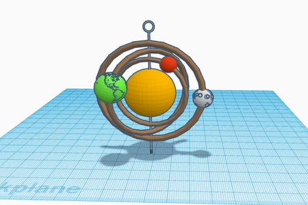 Tinker Cad Solar System Themed Necklace Pendent : 5 Steps - Instructables