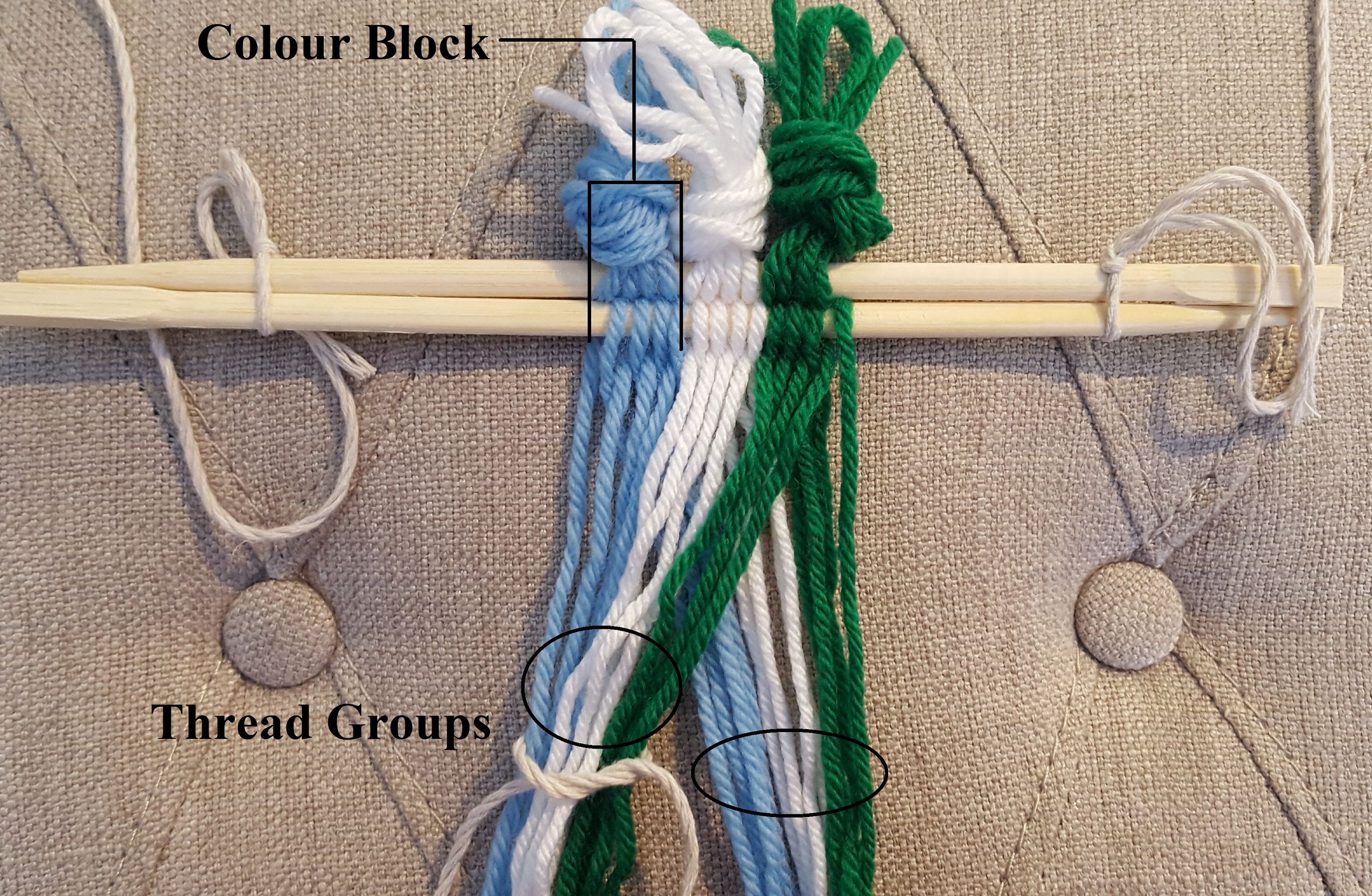 Colour Switching: Fingerweaving Vertical Stripes : 13 Steps (with ...