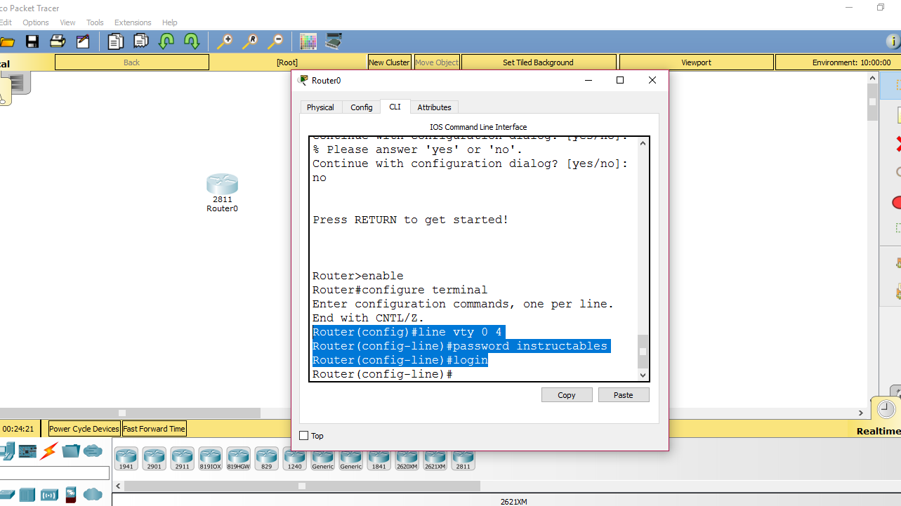 Configure Password for Devices in Cisco Packet Tracer : 8 Steps ...