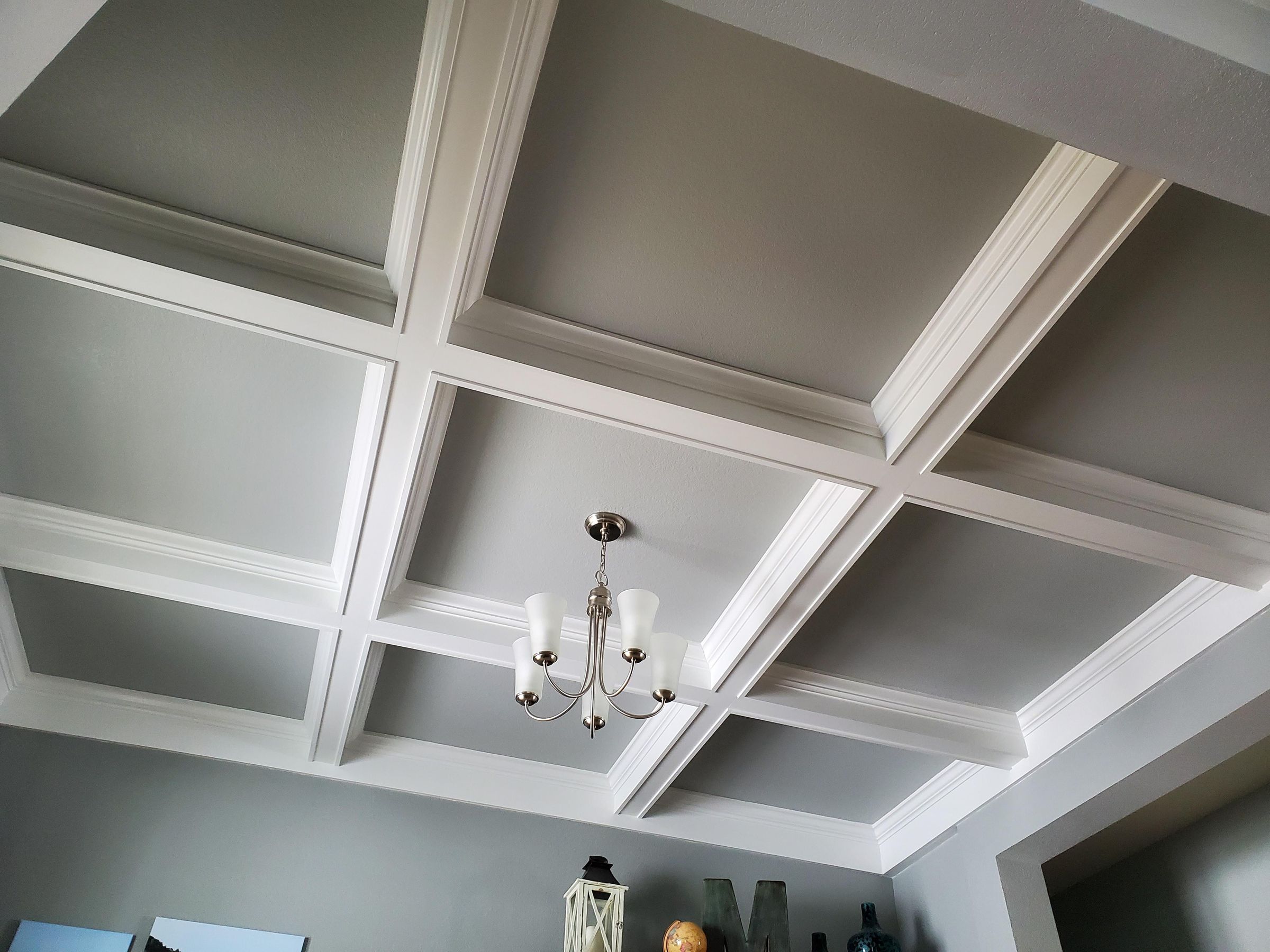Coffered Ceiling DIY Demo | Finish Carpentry : 7 Steps (with Pictures ...