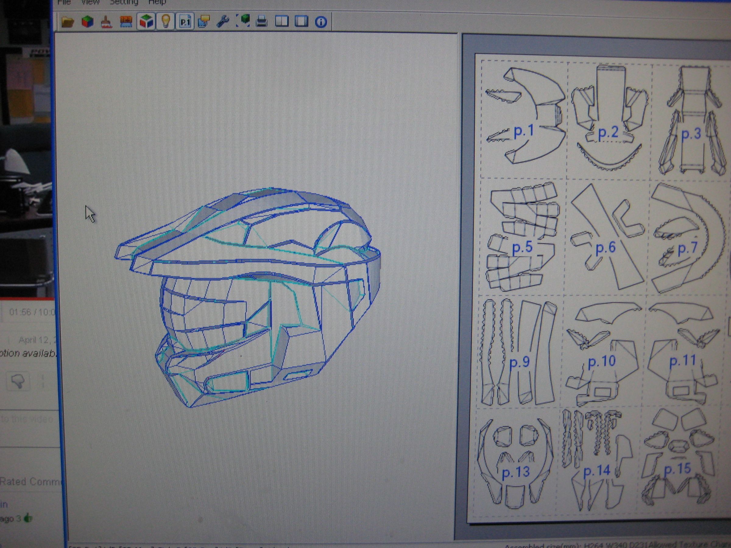 Halo Master Chief Helmet Blueprints
