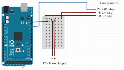 Control The Speed Of A Pc Fan Using Arduino 4 Steps Instructables 5855