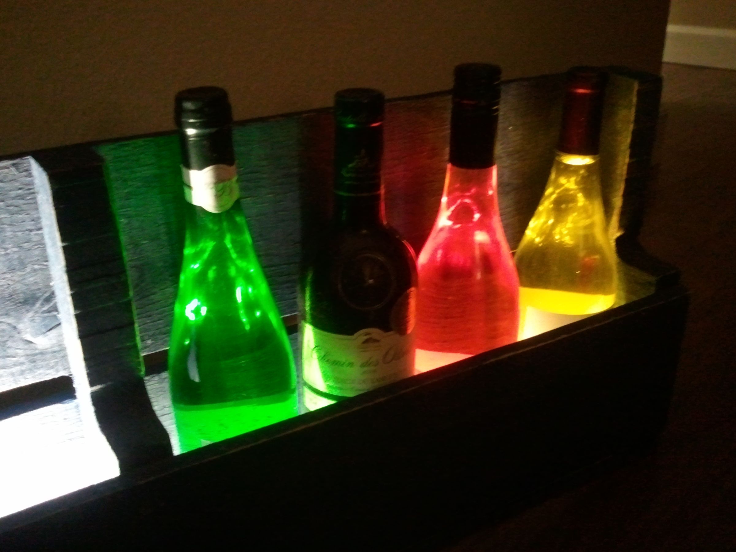 LED Lit Upcycled Wine Rack With Recycled Pallet and Bottles : 6 Steps ...