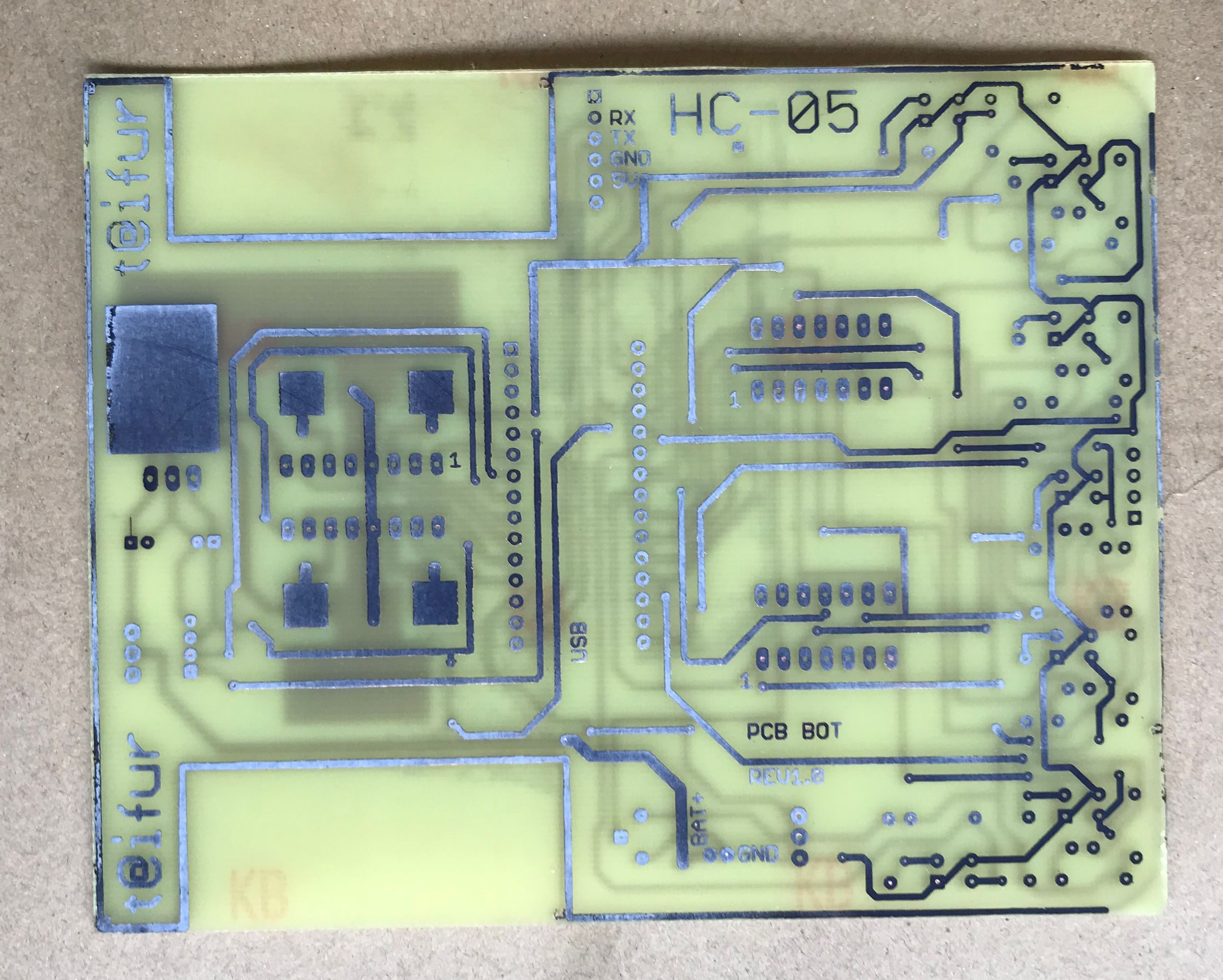 PCB BOT (Line Following, Obstacle Avoiding & Bluetooth Controlled Robot ...