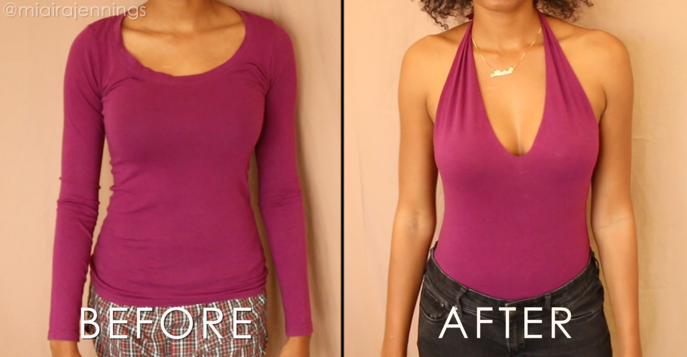 DIY Plunging Halter Top (No Sewing Required) : 7 Steps (with Pictures ...