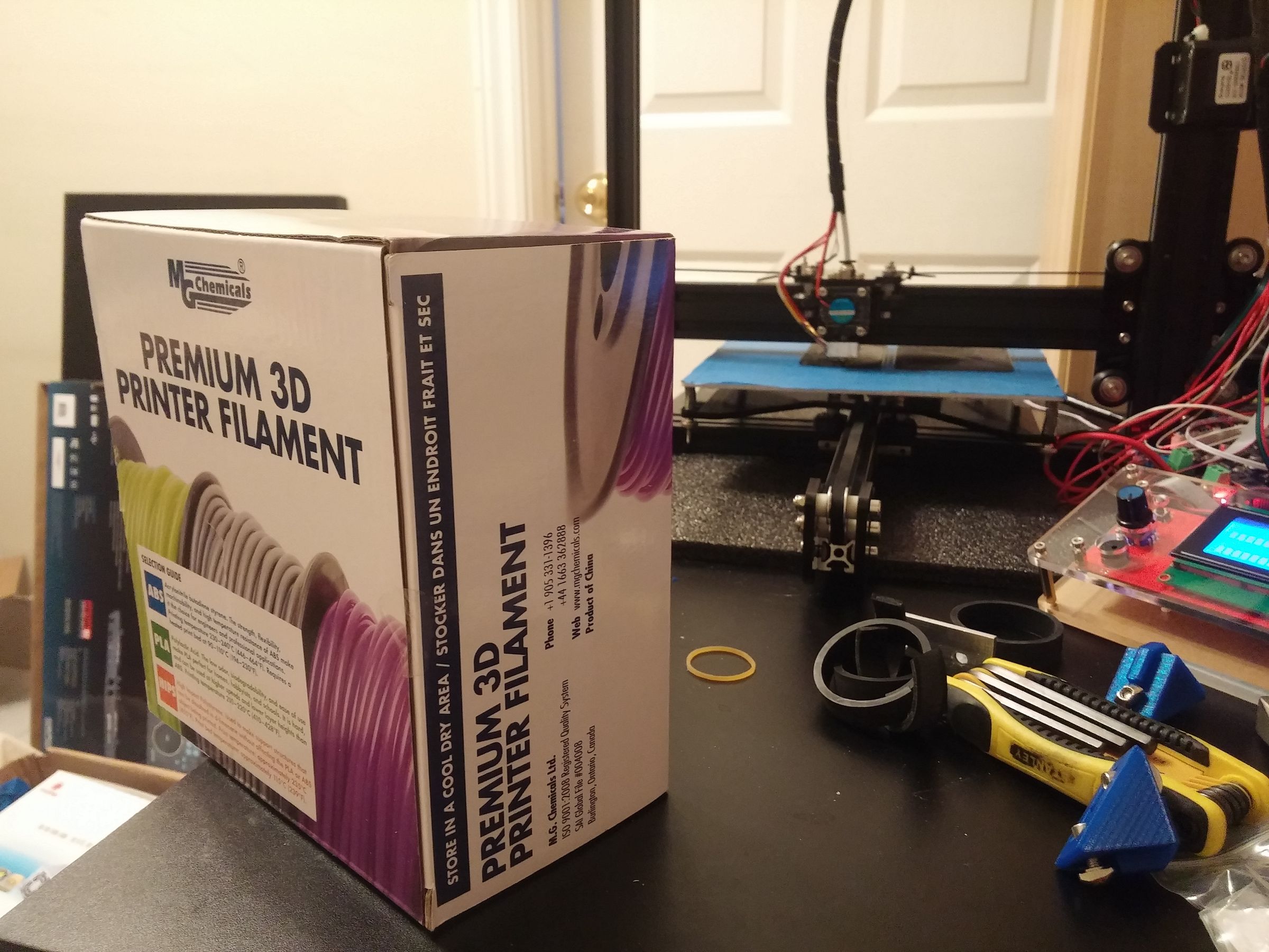 Life Hack: 30 Second 3D Printer Filament Spool Holder : 3 Steps ...