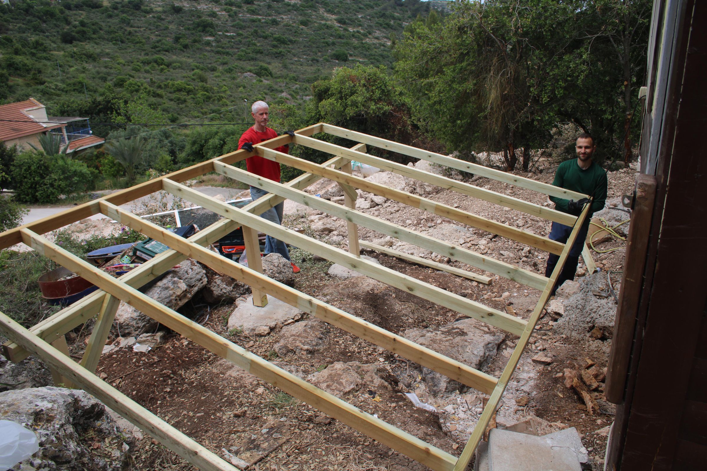 Elevated Wooden Deck (With Stairs) : 11 Steps (with Pictures ...