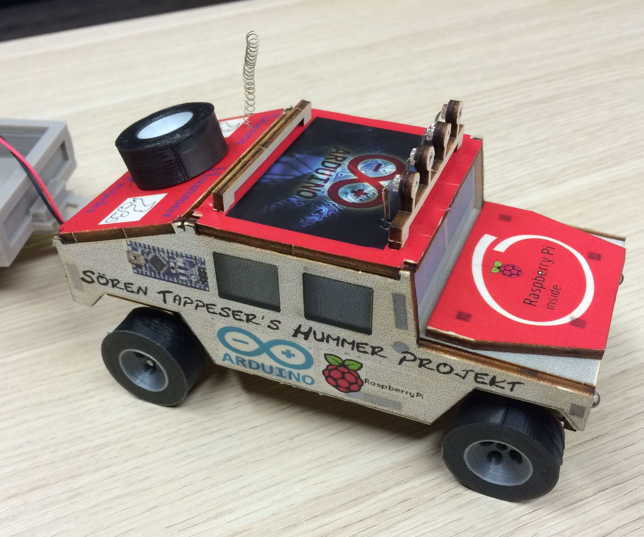 Wood-Hummer With LED Lights With Arduino Controlled by 433 Mhz From ...